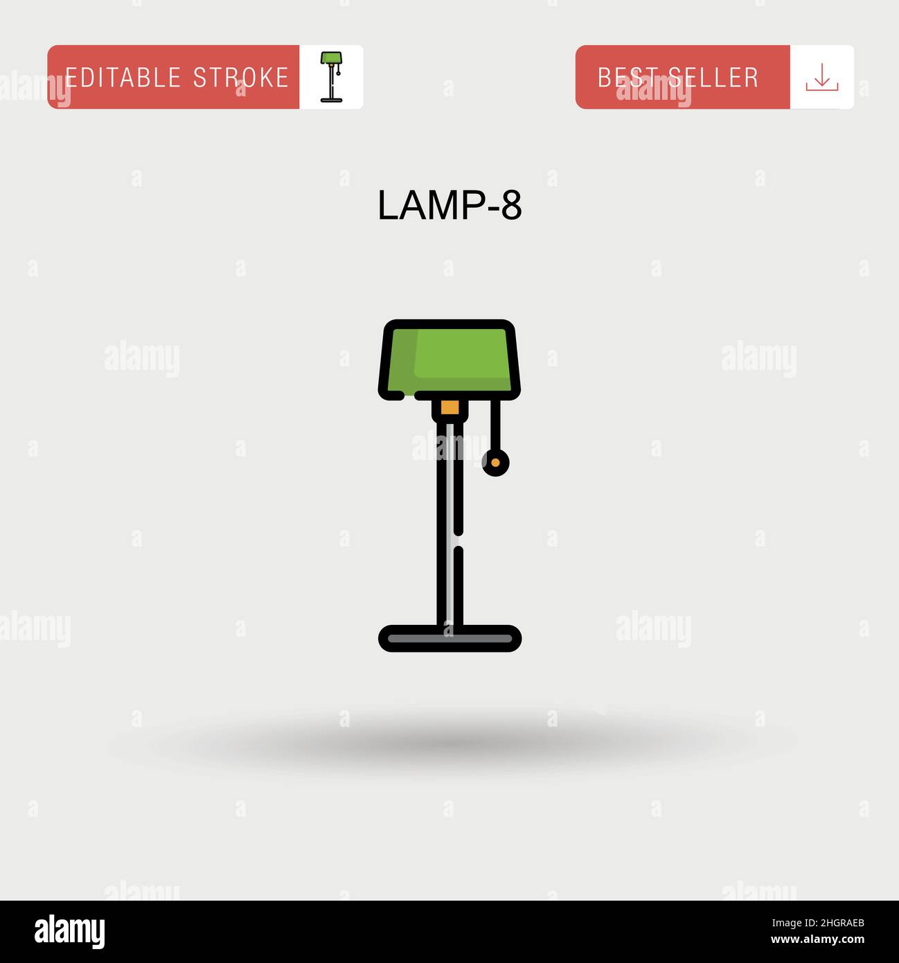 Lamp-8 Simple vector icon Stock Vector Image & Art - Alamy