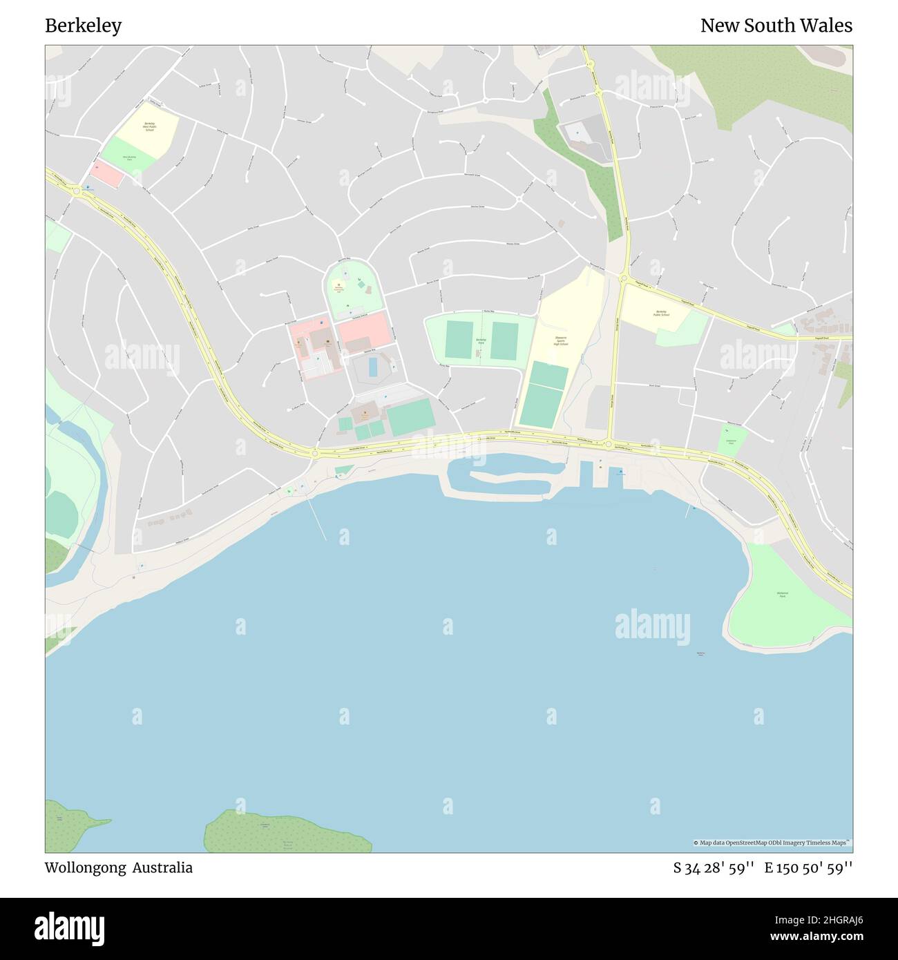 Berkeley, Wollongong, Australia, New South Wales, S 34 28' 59'', E 150 ...