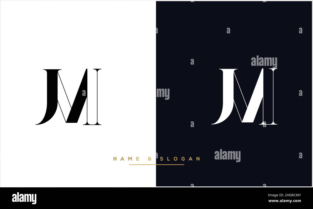 Abstract mj logo hi-res stock photography and images - Alamy