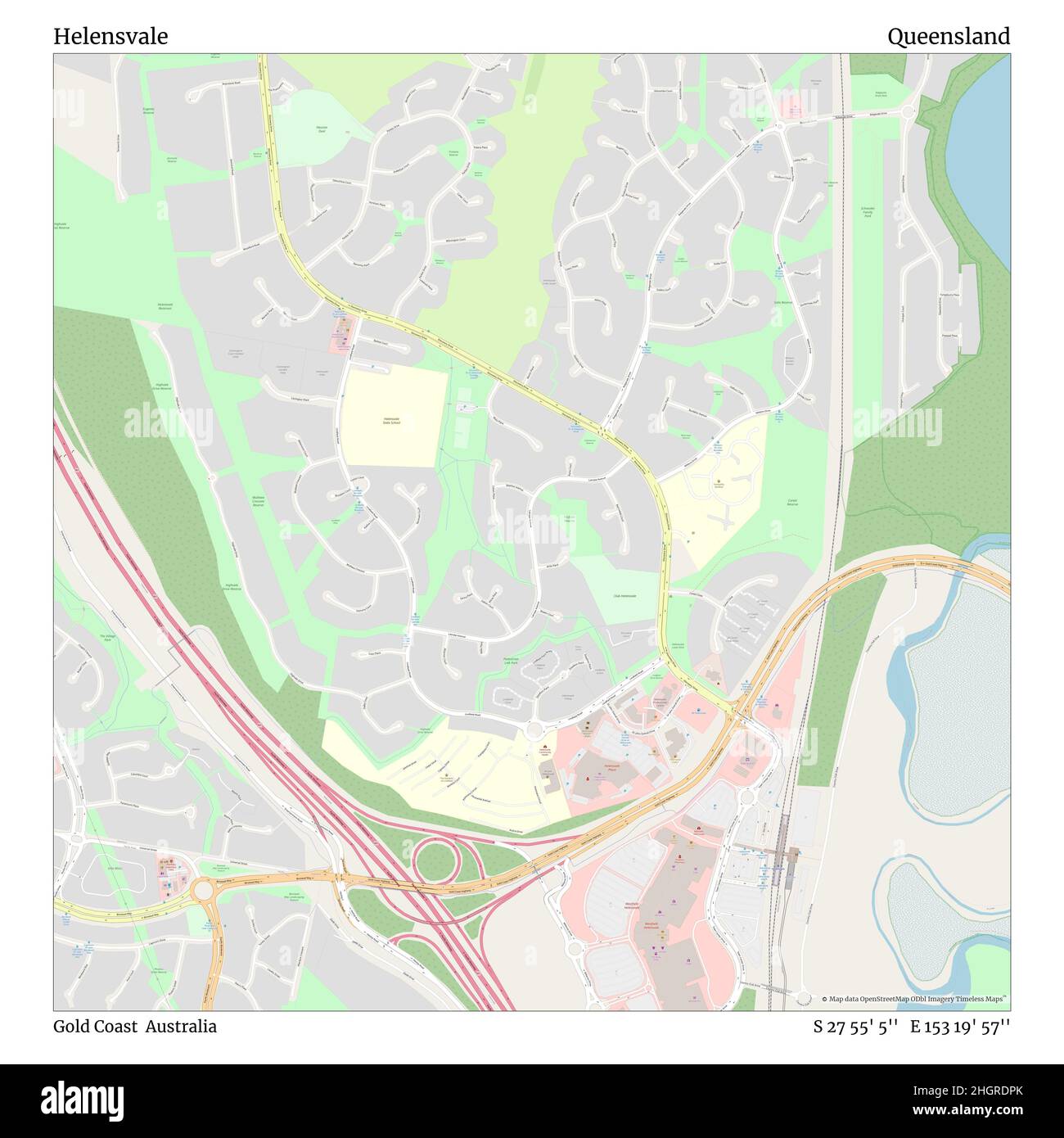 Gold coast queensland australia maps cartography hi-res stock ...