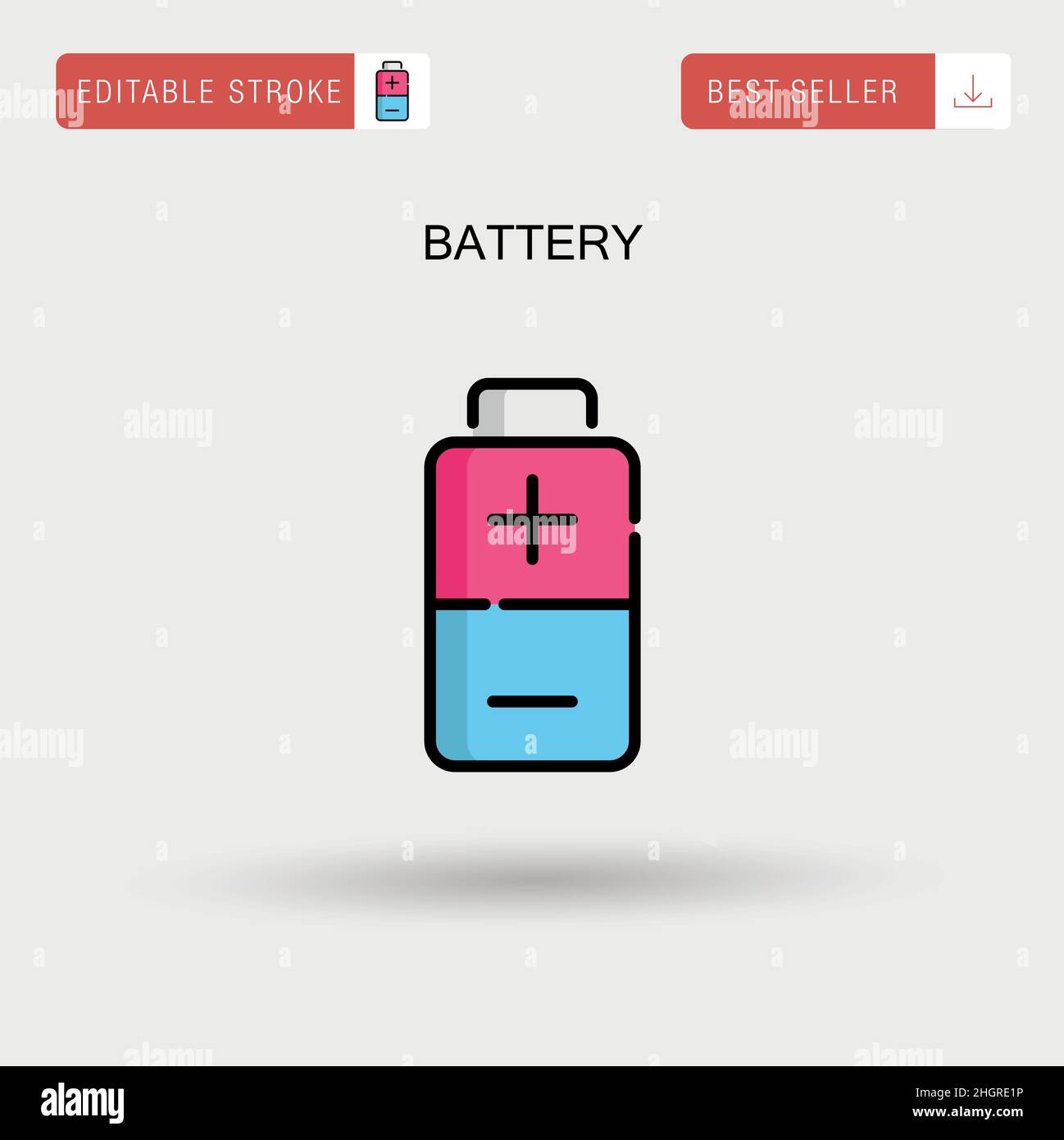Battery Simple vector icon Stock Vector Image & Art - Alamy