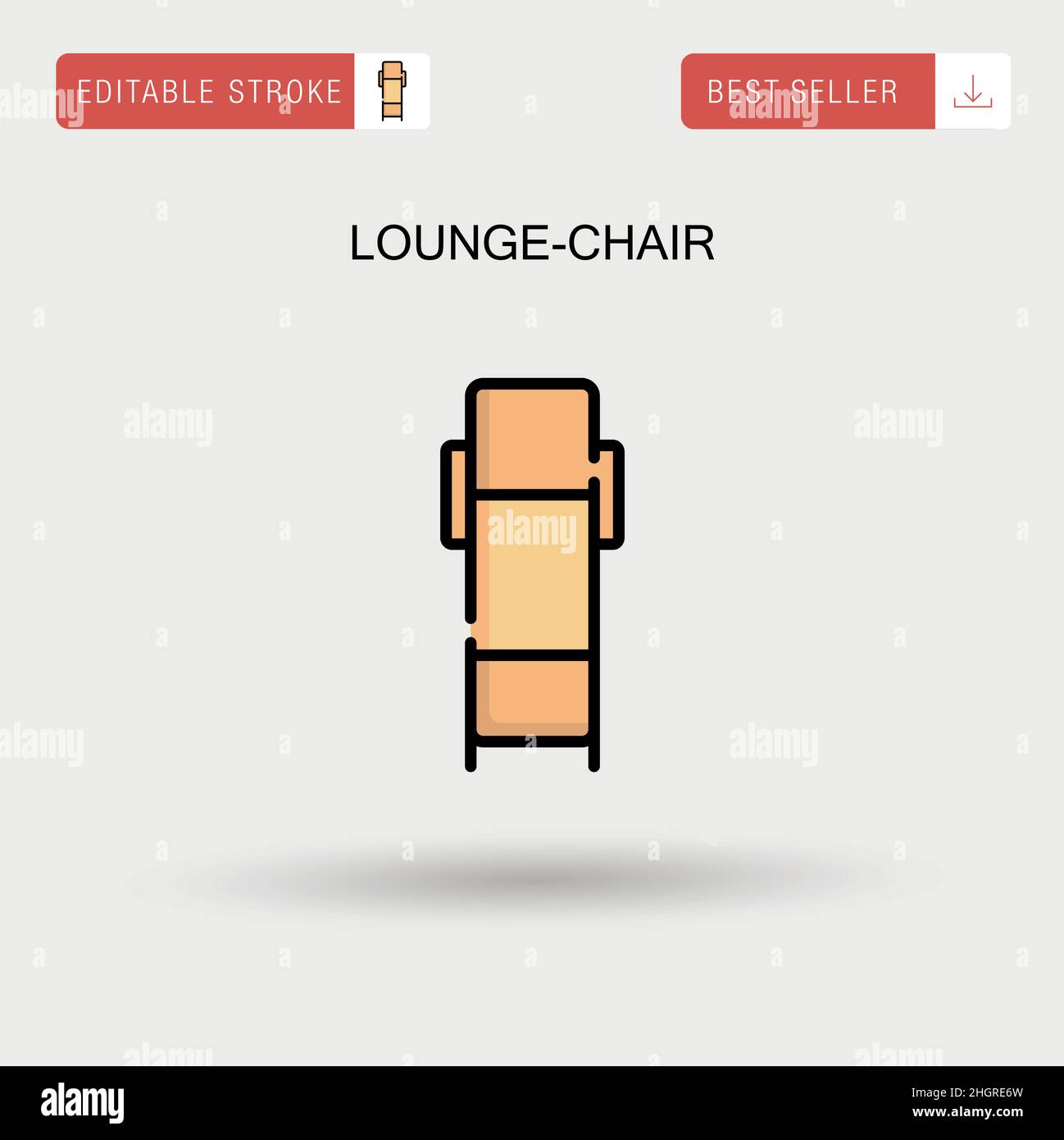 Lounge-chair Simple vector icon Stock Vector Image & Art - Alamy