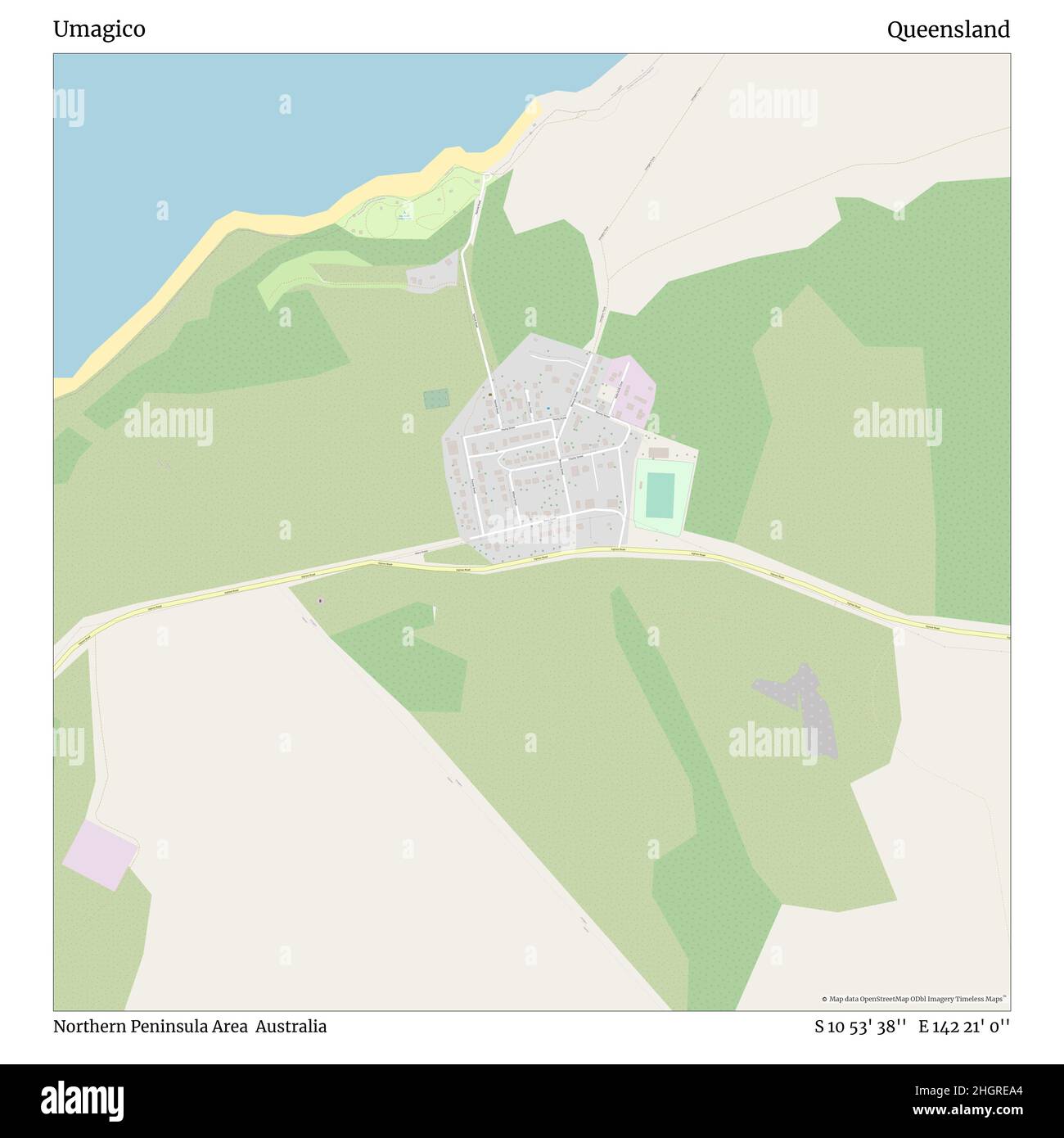 Umagico, Northern Peninsula Area, Australia, Queensland, S 10 53' 38 ...