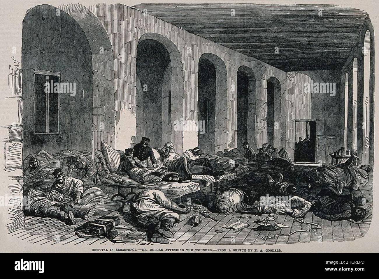 Appalling sanitary conditions among the Crimean wounded at the Scutari ...