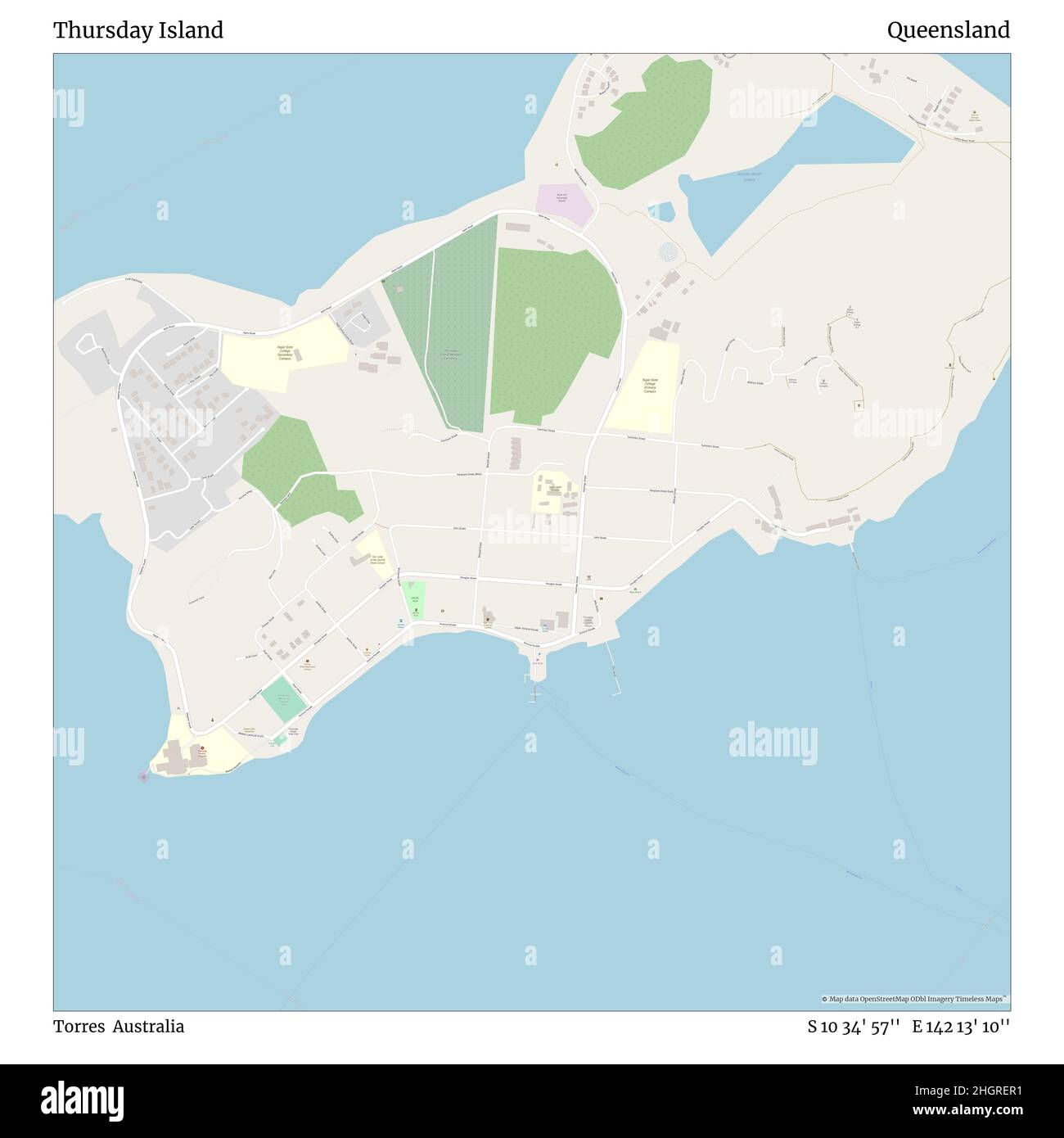 Thursday island queensland australia maps hi-res stock photography and ...