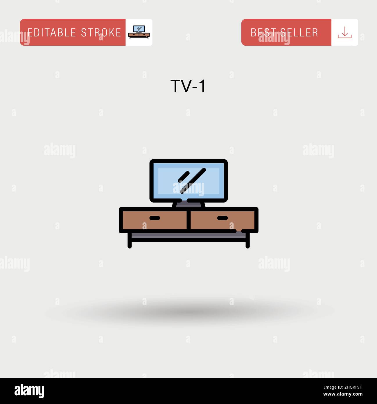 1 man watching tv Stock Vector Images - Alamy