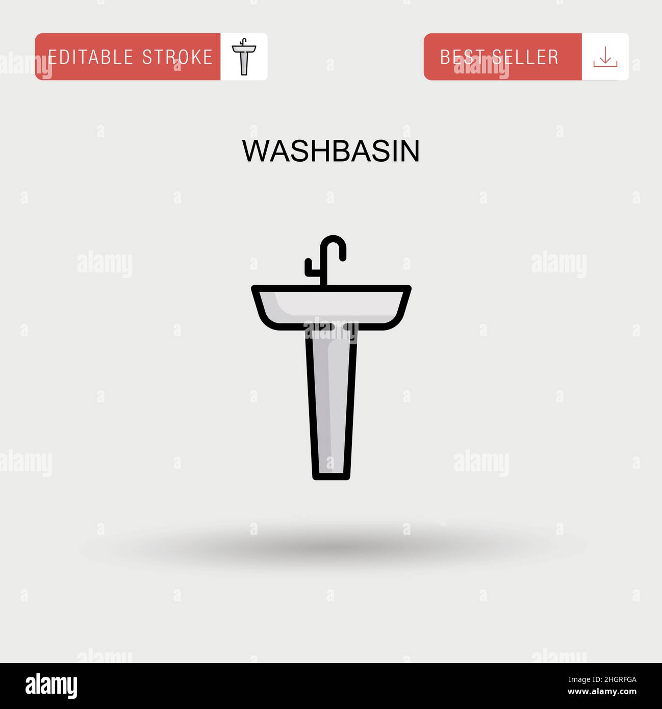 Simple bath mirror toilet Stock Vector Images - Alamy