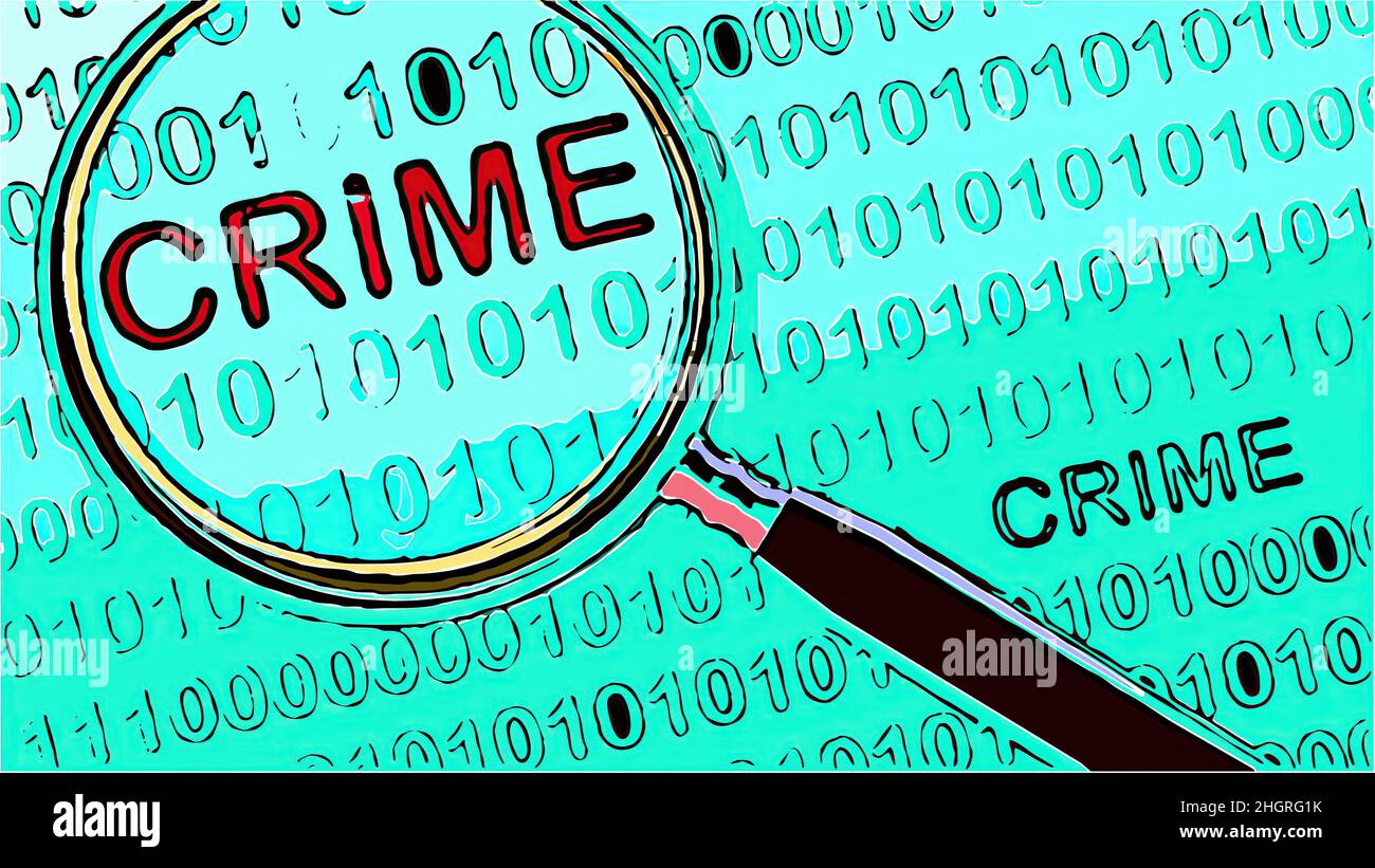 3d illustration - cyber crime in comic style Stock Photo - Alamy