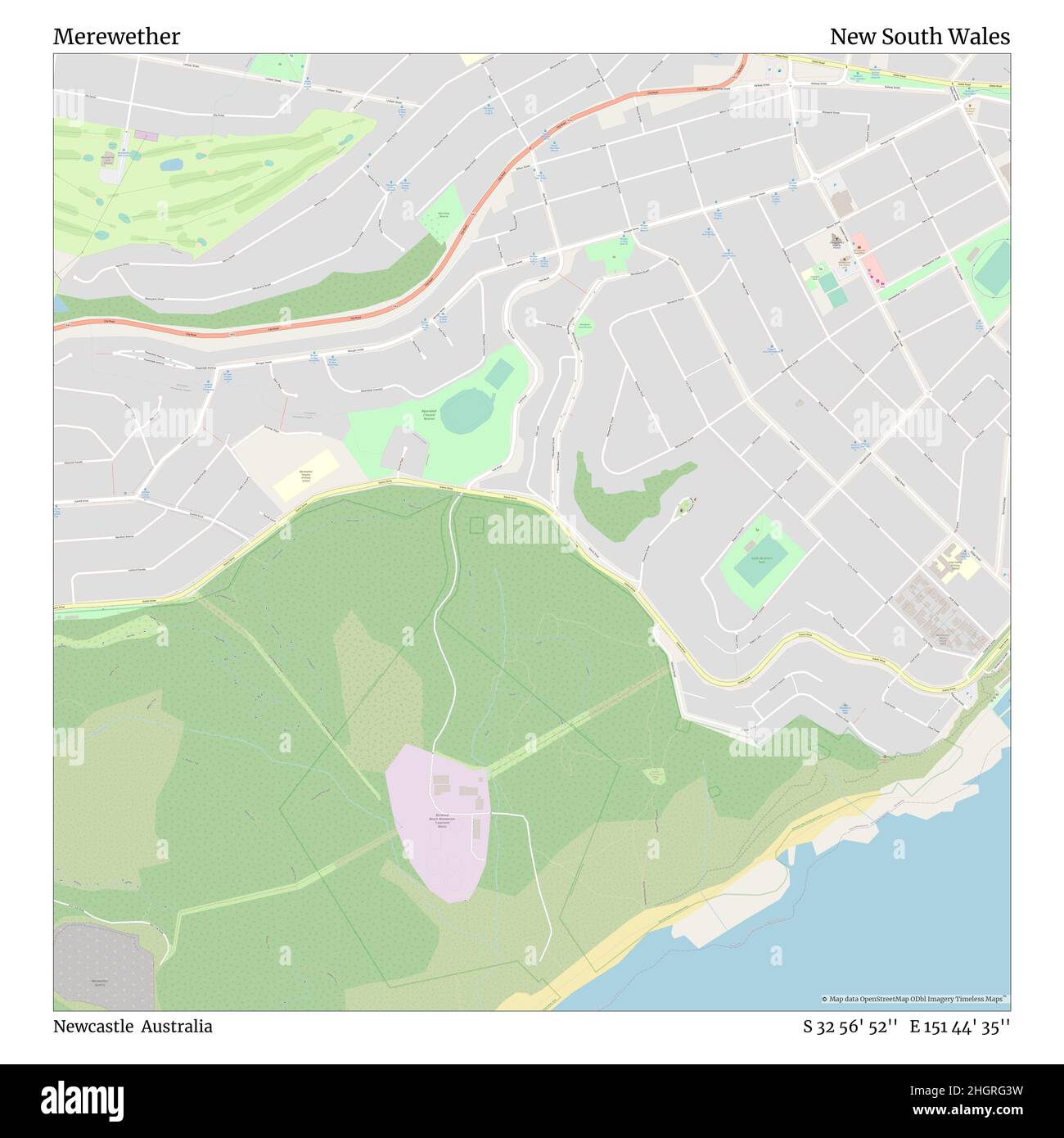 Newcastle australia map Cut Out Stock Images & Pictures - Alamy