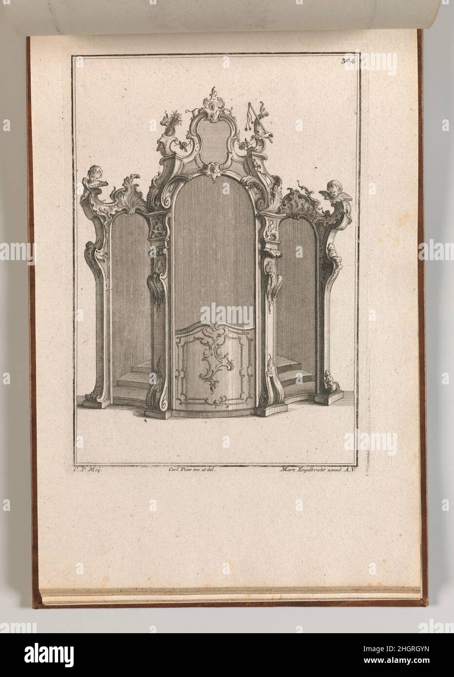 Design for a Confessional, Plate 3 from an Untitled Series of Designs ...