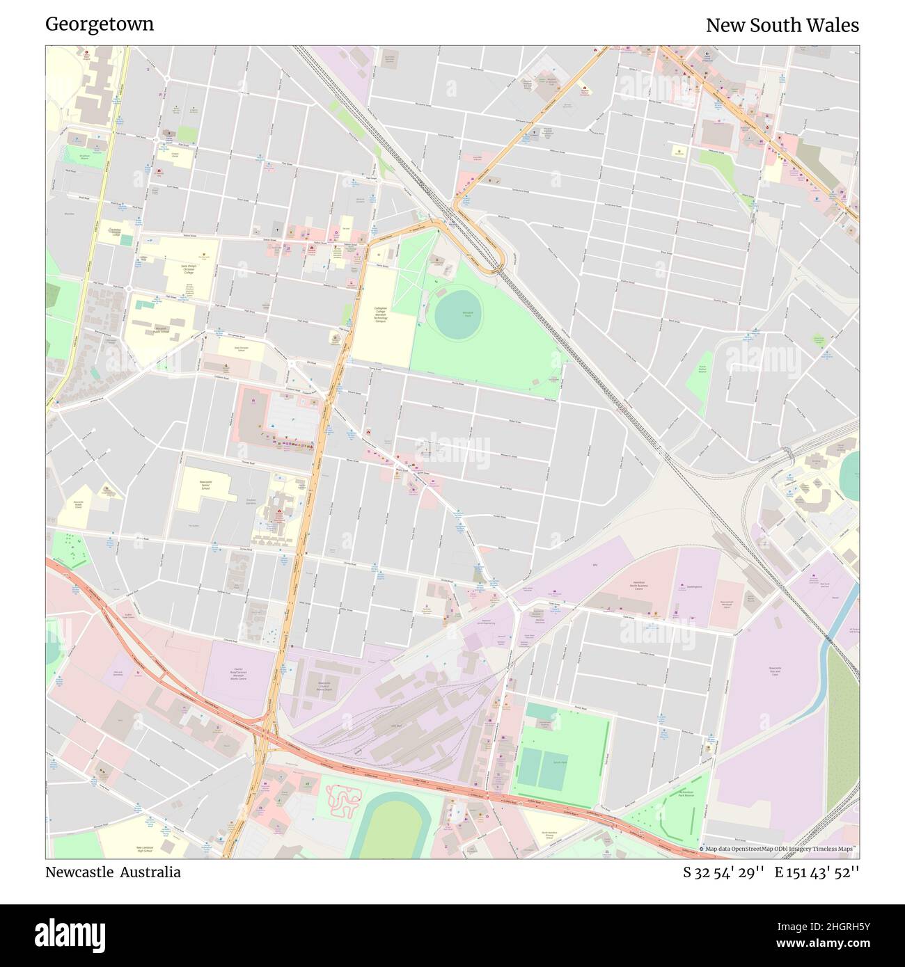 Newcastle australia map hi-res stock photography and images - Alamy