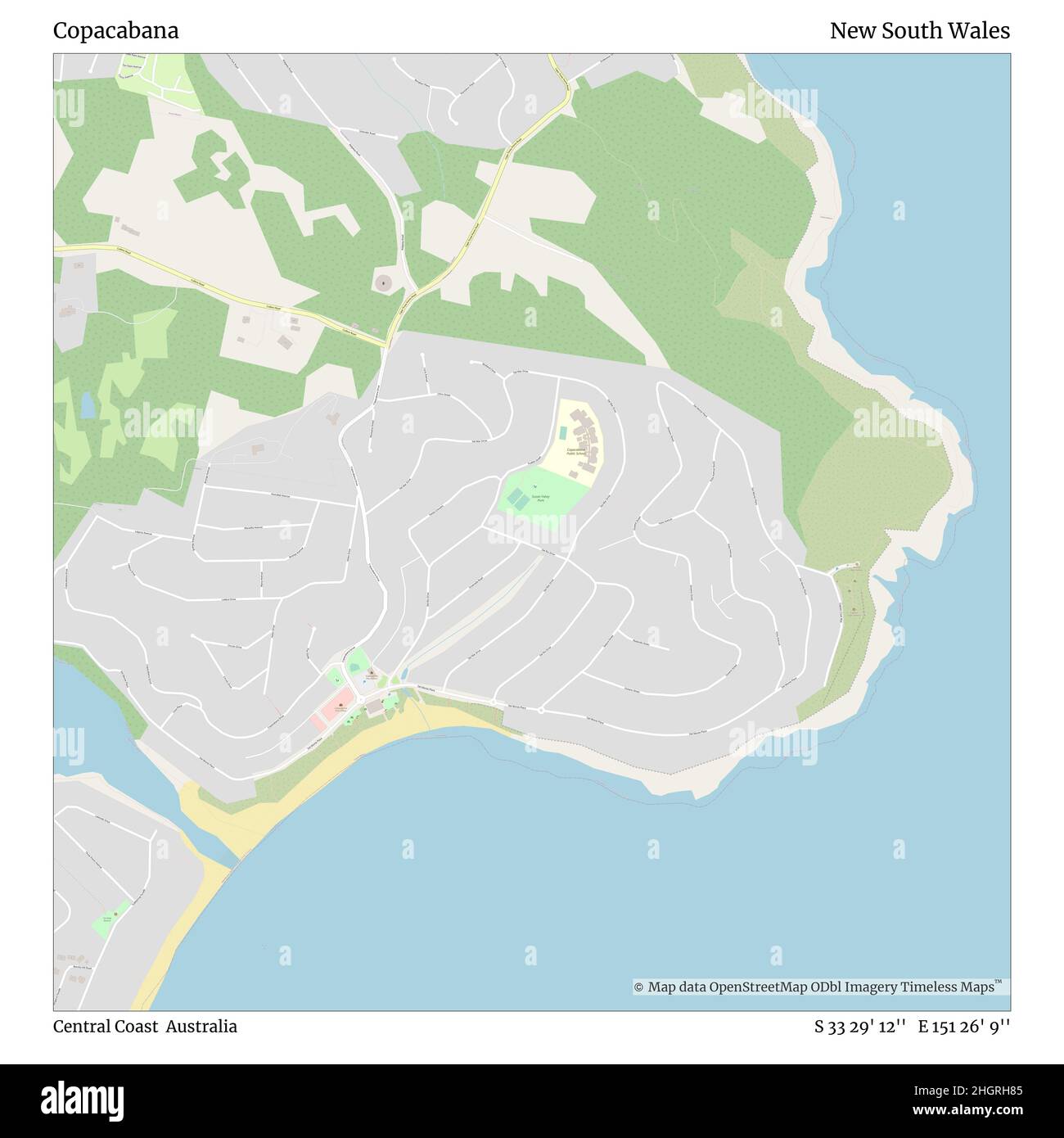 Copacabana, Central Coast, Australia, New South Wales, S 33 29' 12'', E 151 26' 9'', map ...