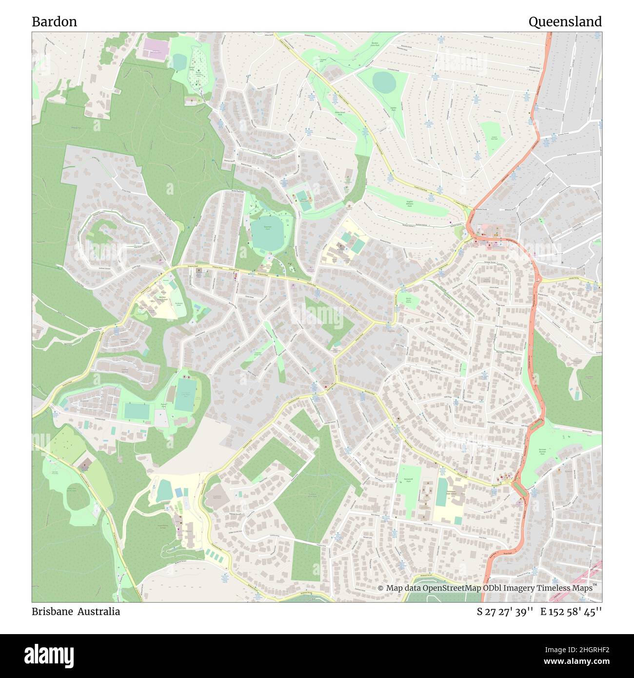 Map of brisbane Cut Out Stock Images & Pictures - Alamy
