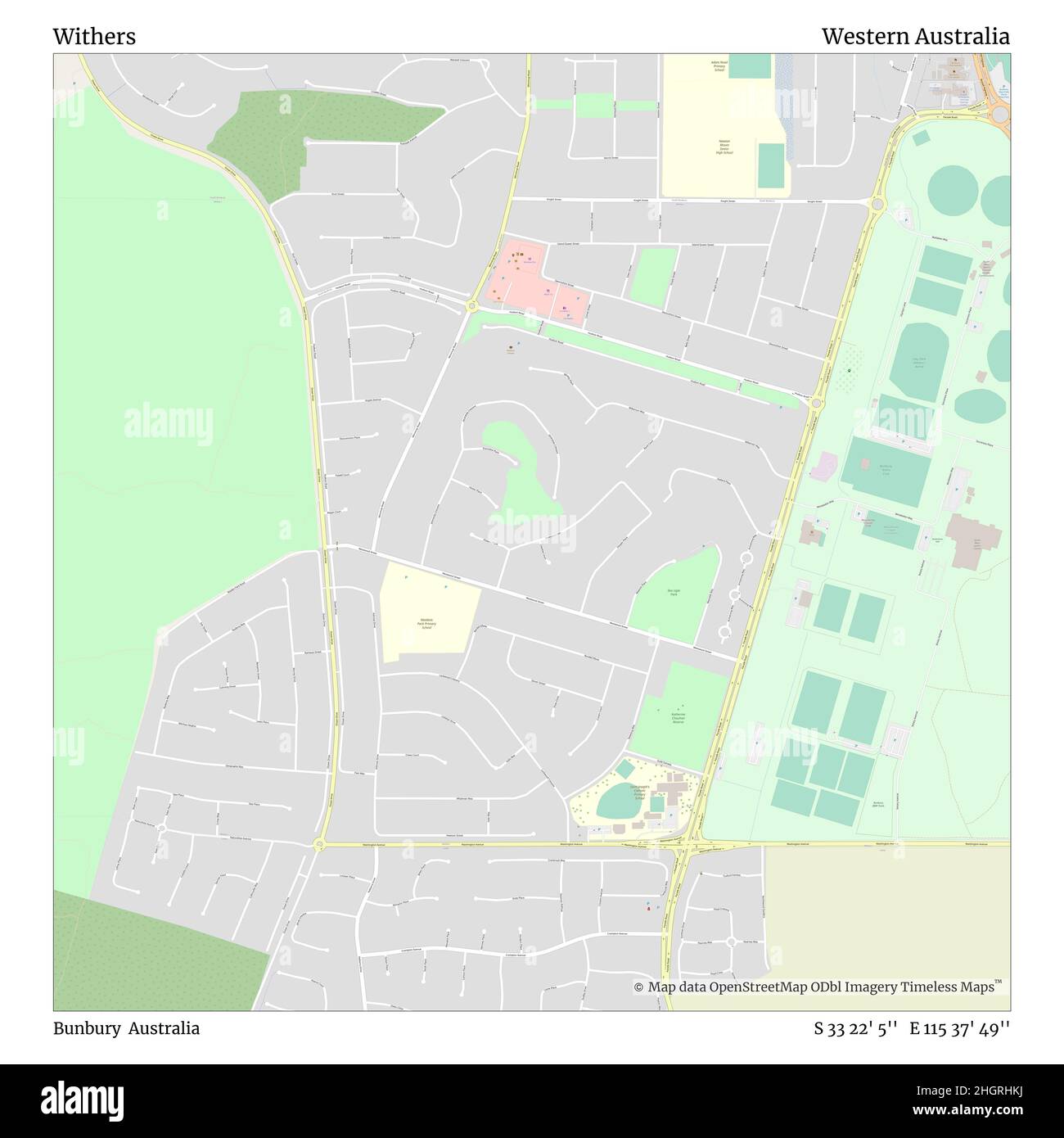 Bunbury western australia australia maps hi-res stock photography and ...