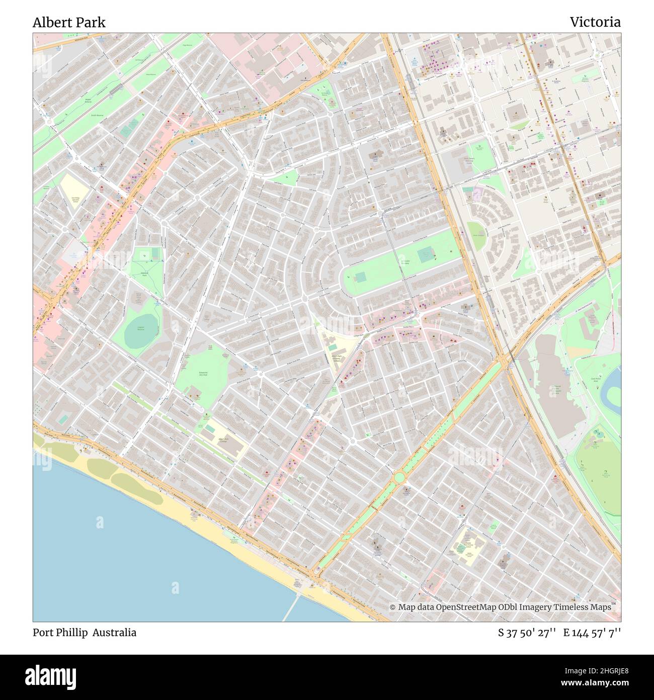 Albert Park, Port Phillip, Australia, Victoria, S 37 50' 27'', E 144 57 ...