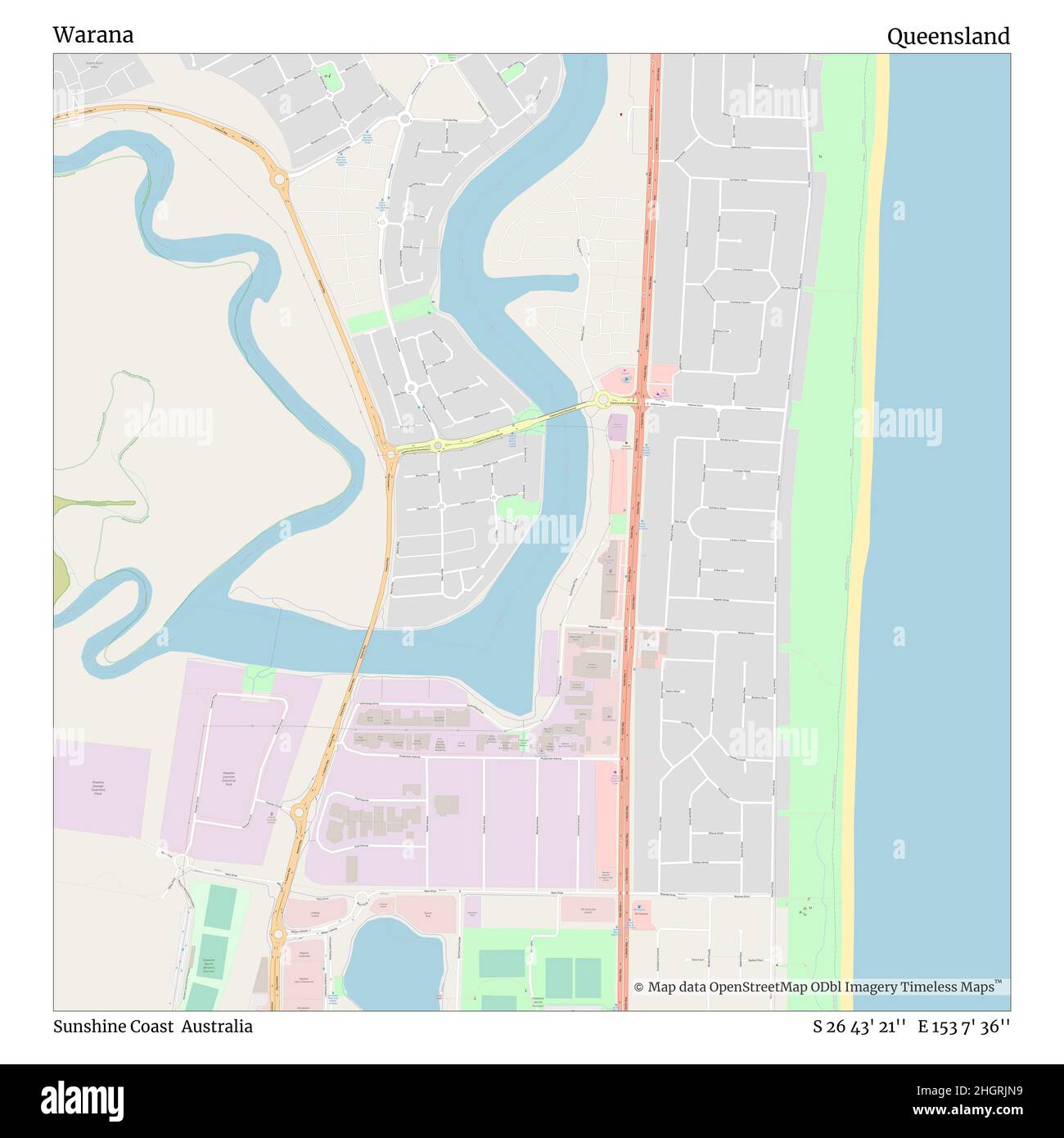Warana, Sunshine Coast, Australia, Queensland, S 26 43' 21'', E 153 7 ...
