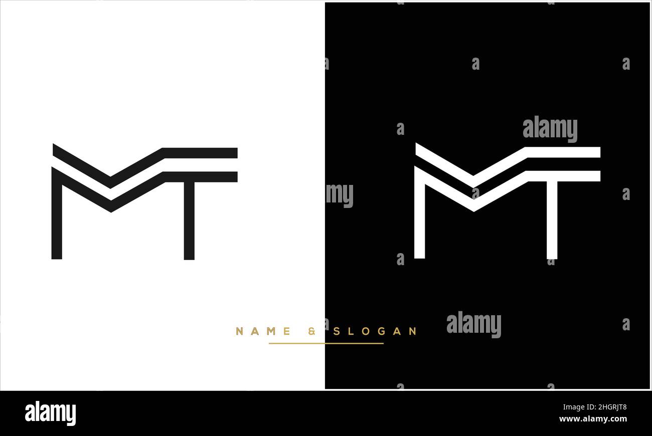 MT, TM Abstract Letters Logo Monogram Stock Vector Image & Art - Alamy