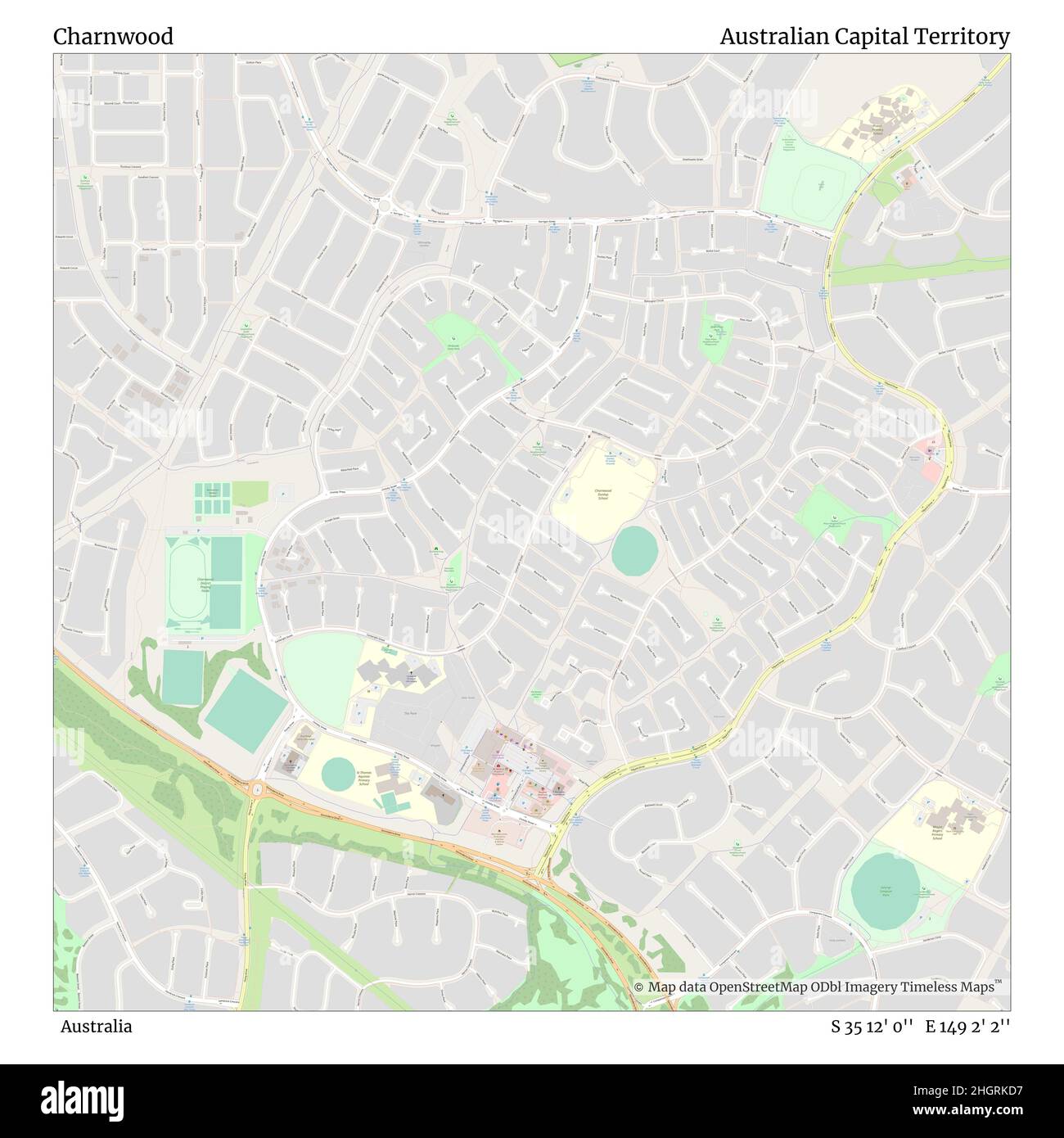 Charnwood, Australia, Australian Capital Territory, S 35 12' 0'', E 149 ...