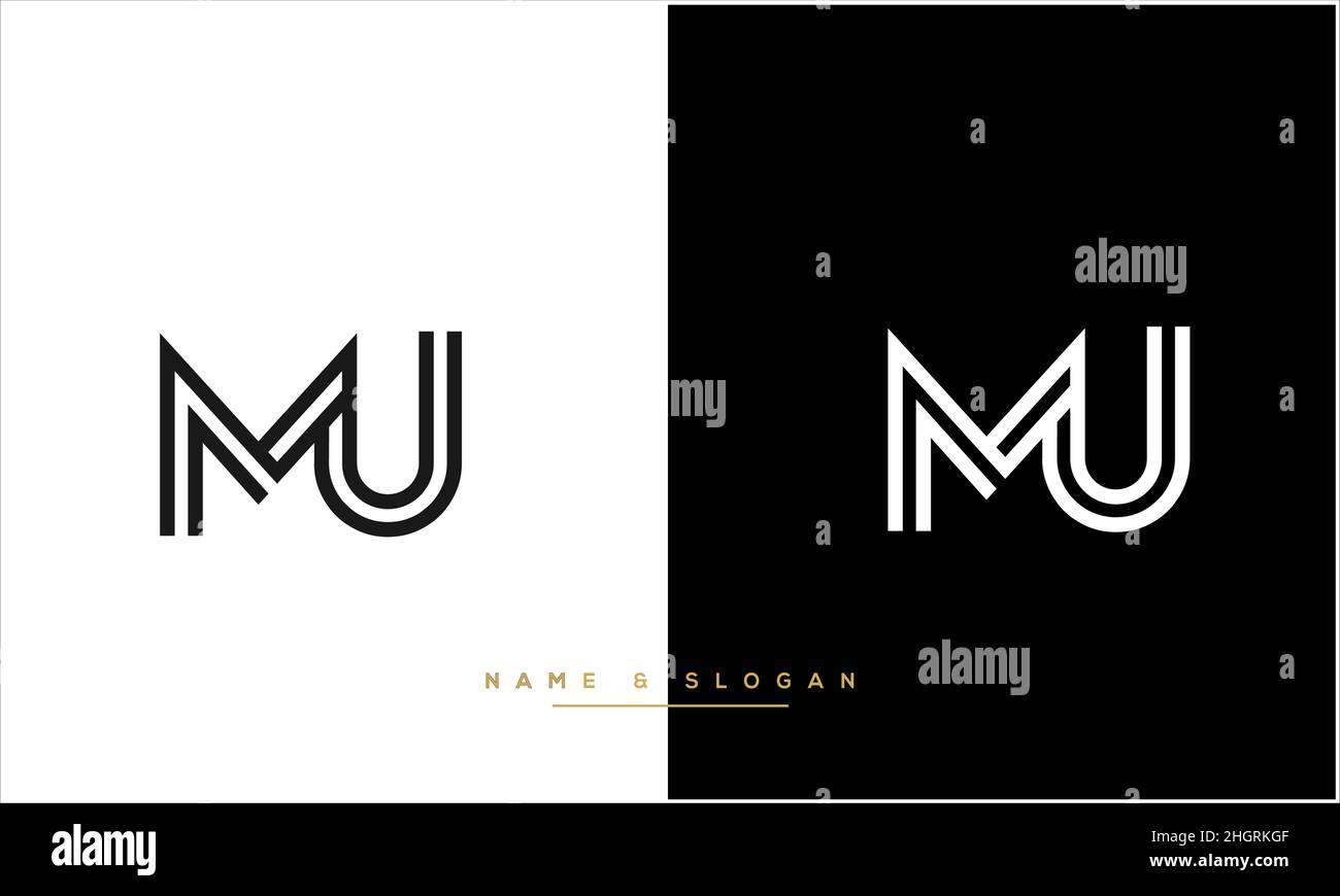 MU, UM Abstract Letters Logo monogram Stock Vector Image & Art - Alamy