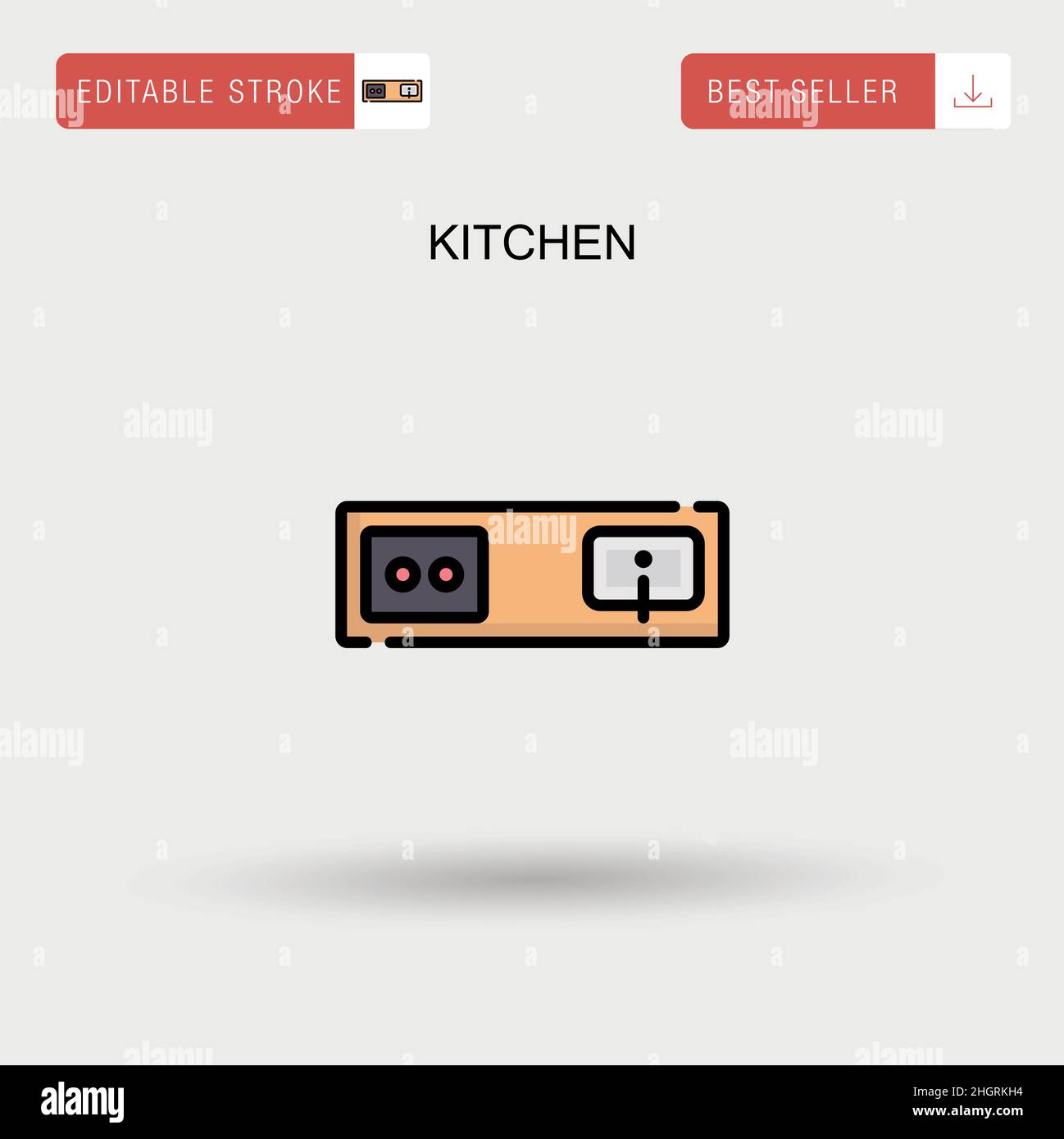 Kitchen Simple vector icon Stock Vector Image & Art - Alamy