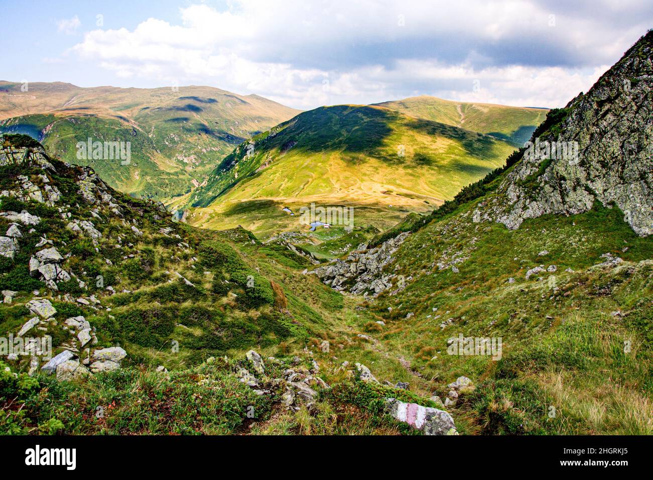 A mountain range with cliffs. Amazing mountains landscape Stock Photo ...