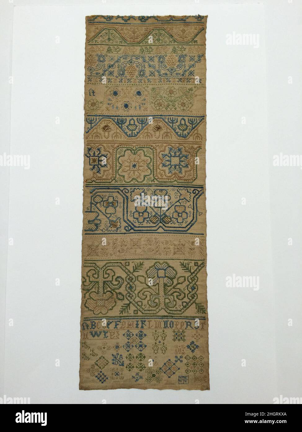 Embroidered band sampler 17th century British Band samplers are ...