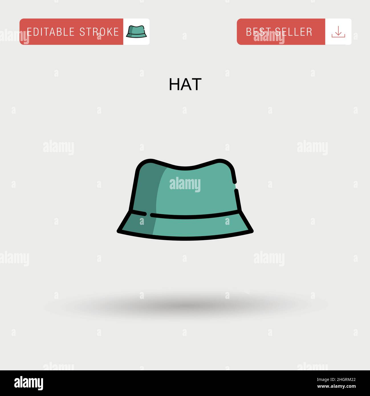 Hat Simple vector icon Stock Vector Image & Art - Alamy