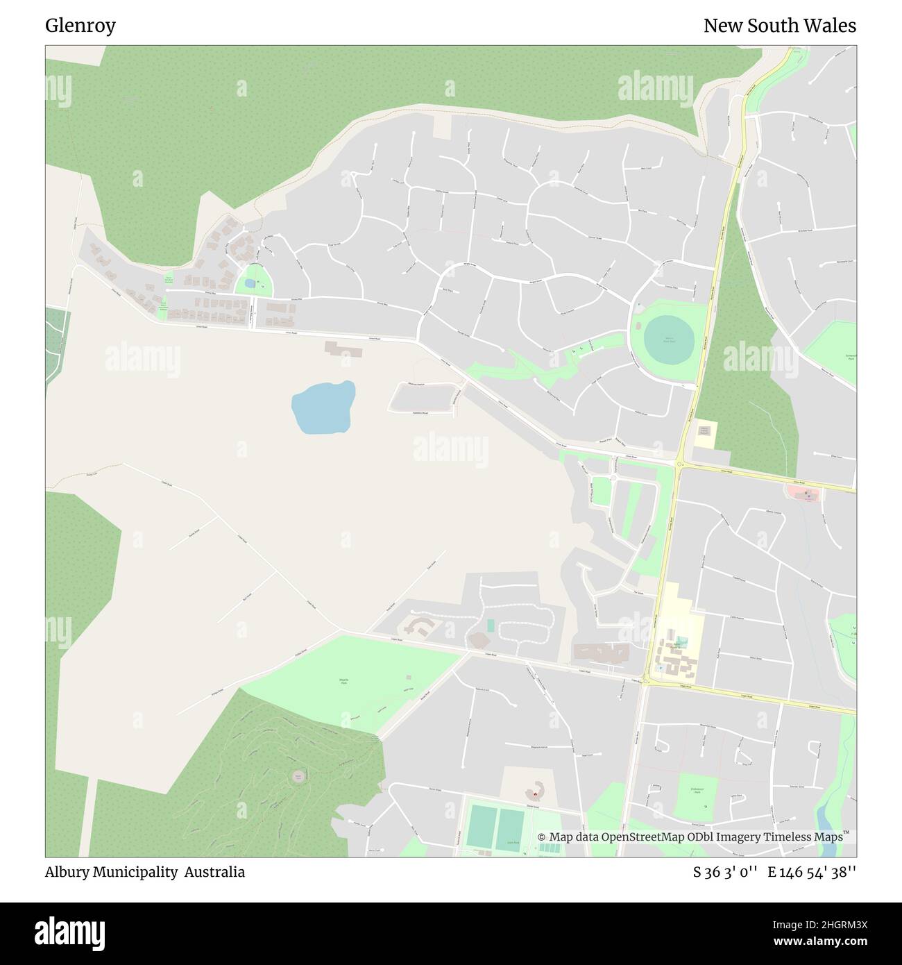 Glenroy, Albury Municipality, Australia, New South Wales, S 36 3' 0 ...