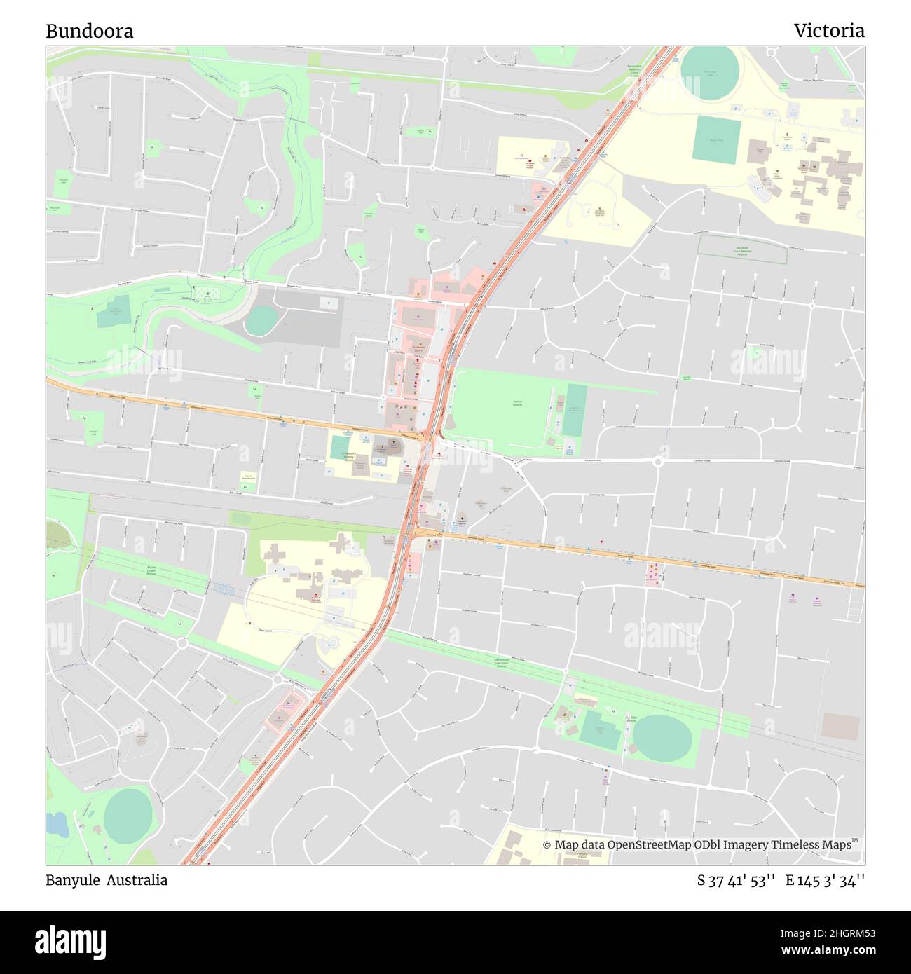 Bundoora, Banyule, Australia, Victoria, S 37 41' 53'', E 145 3' 34 ...