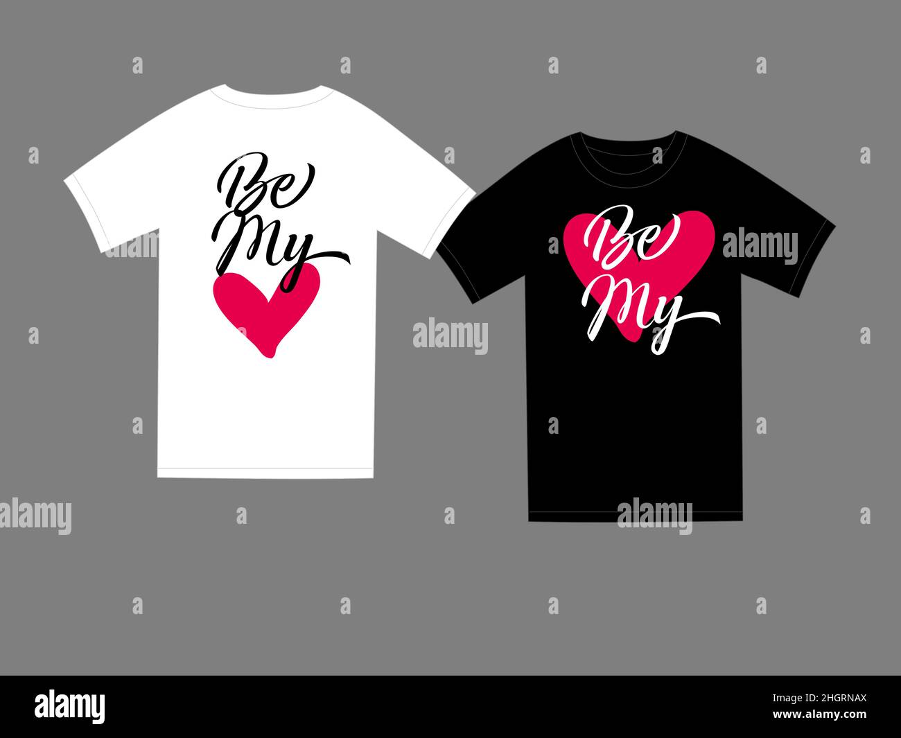 Be my valentine t-shirt template, heart and lettering. Valentines Day ...