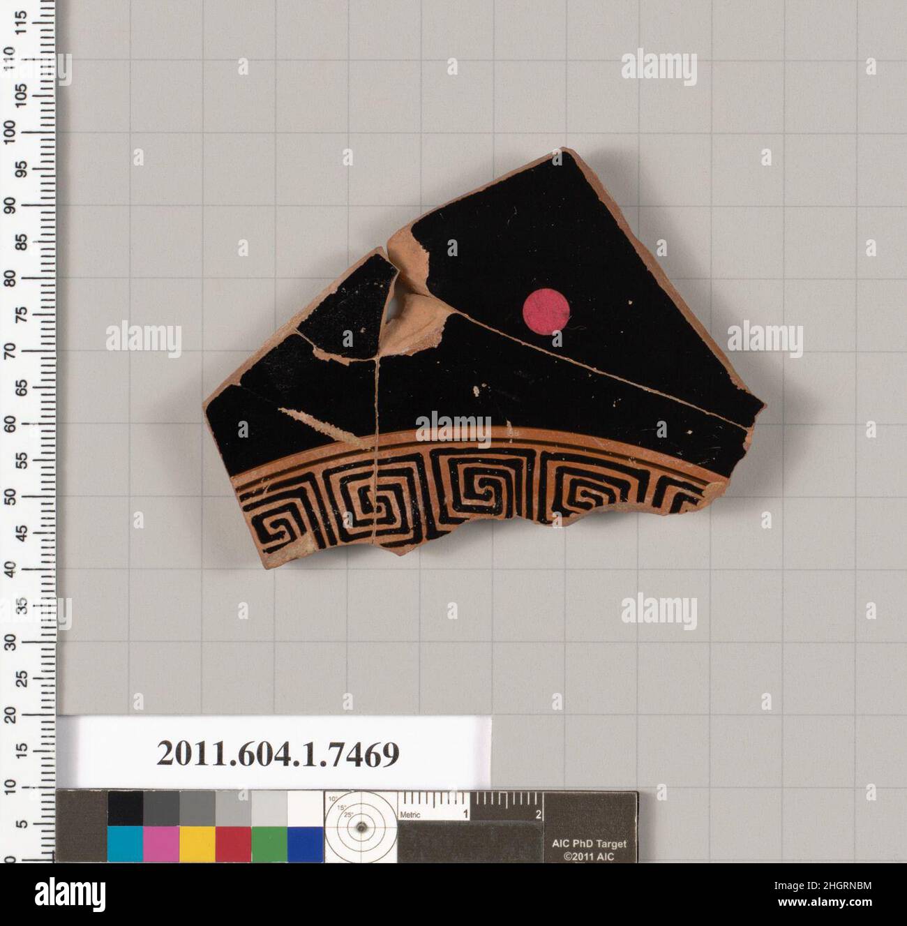 Terracotta fragment of a kylix (drinking cup) 470–460 B.C. Greek, Attic ...