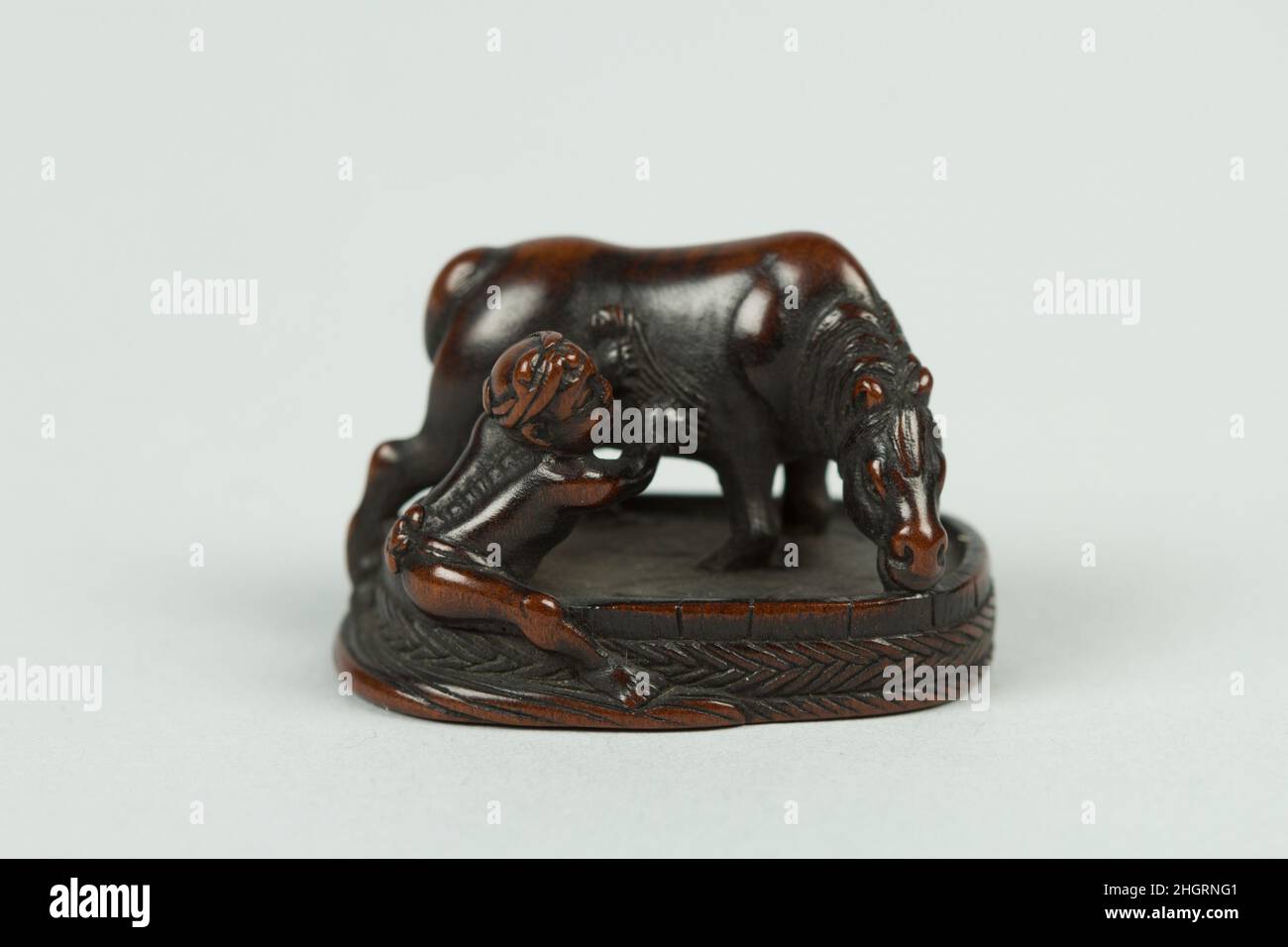 Netsuke of Boy Washing a Horse 18th century Japan. Netsuke of Boy ...