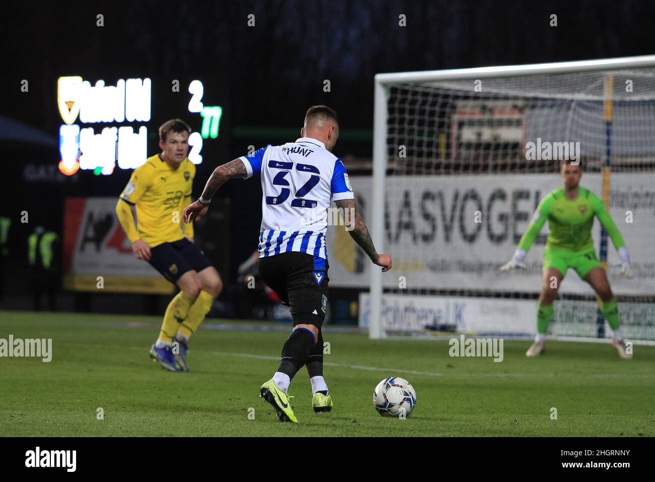 Jack Hunt #32 of Sheffield Wednesday chips the ball into the box Stock ...
