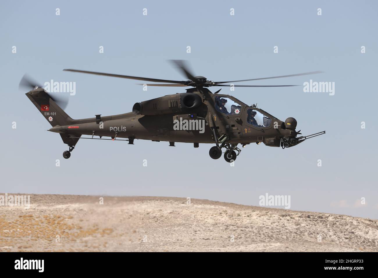 ESKISEHIR, TURKEY - SEPTEMBER 12, 2021: Turkish Police Force TAI T-129A ...