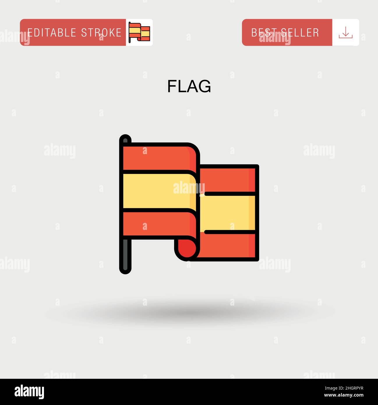 Flag waving icon Stock Vector Images - Alamy