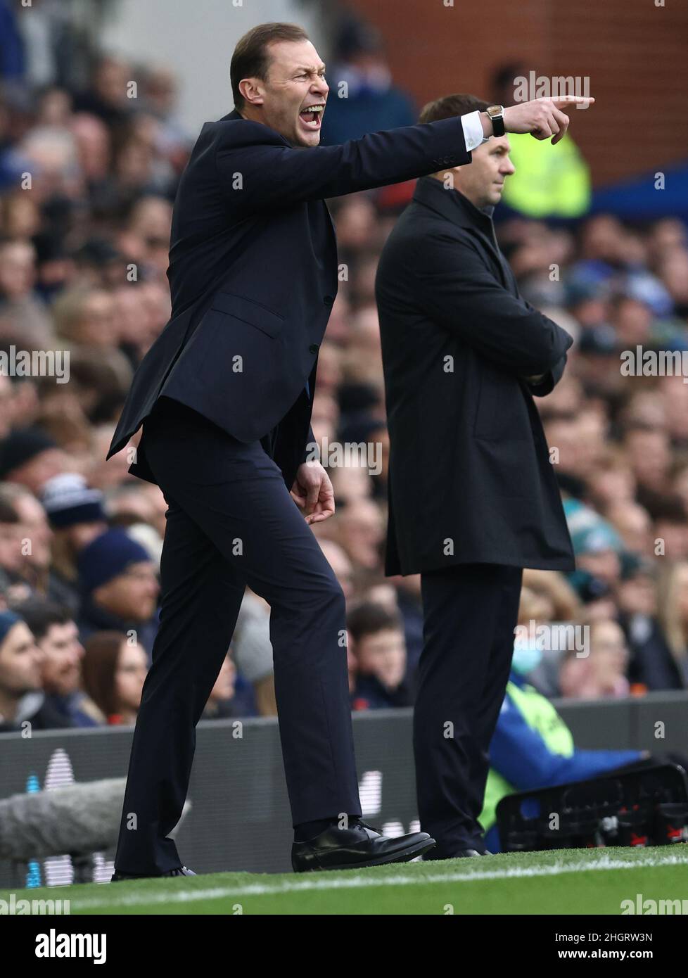 Liverpool, England, 22nd January 2022. Duncan Ferguson caretaker ...
