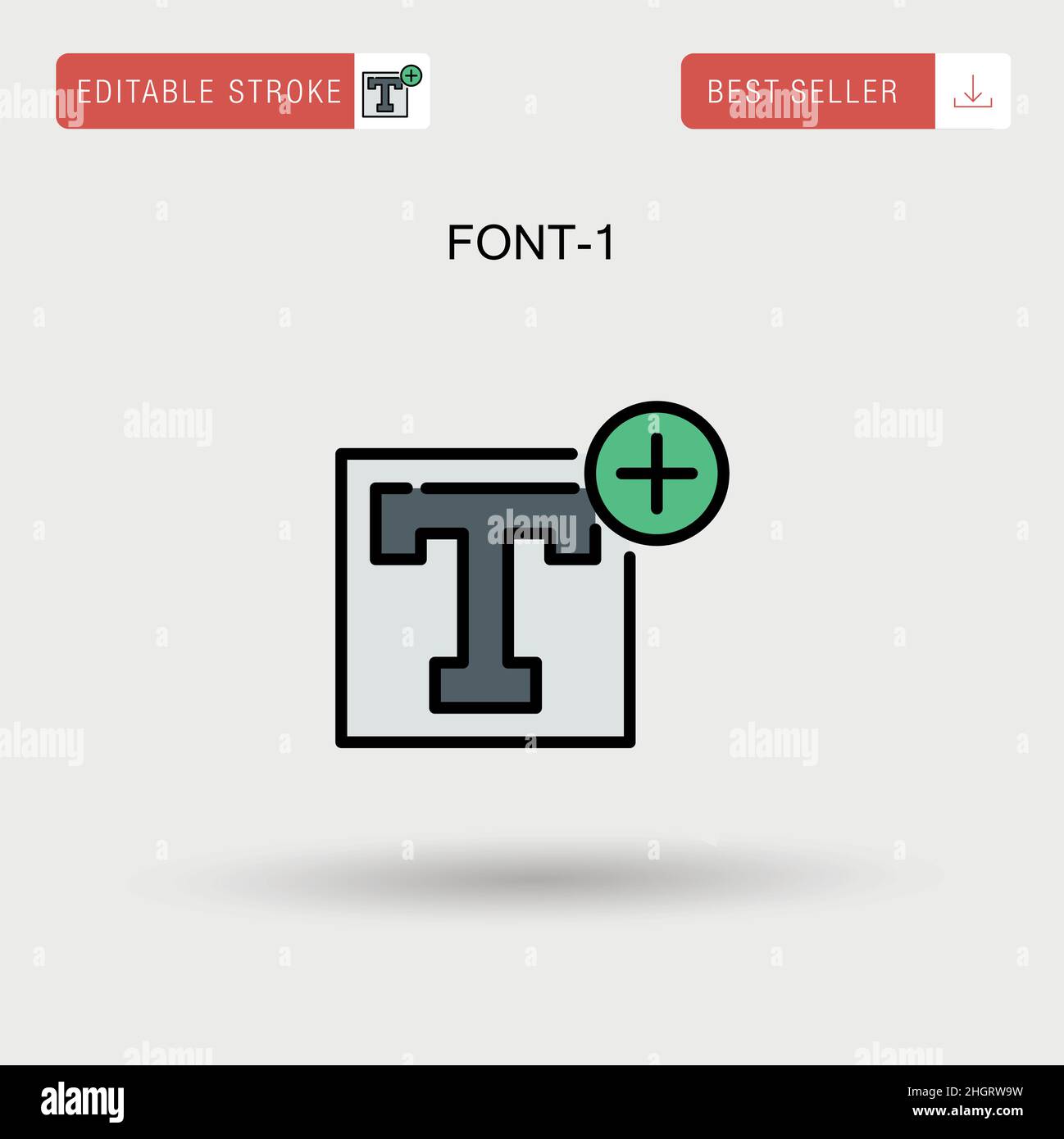 Font-1 Simple vector icon Stock Vector Image & Art - Alamy