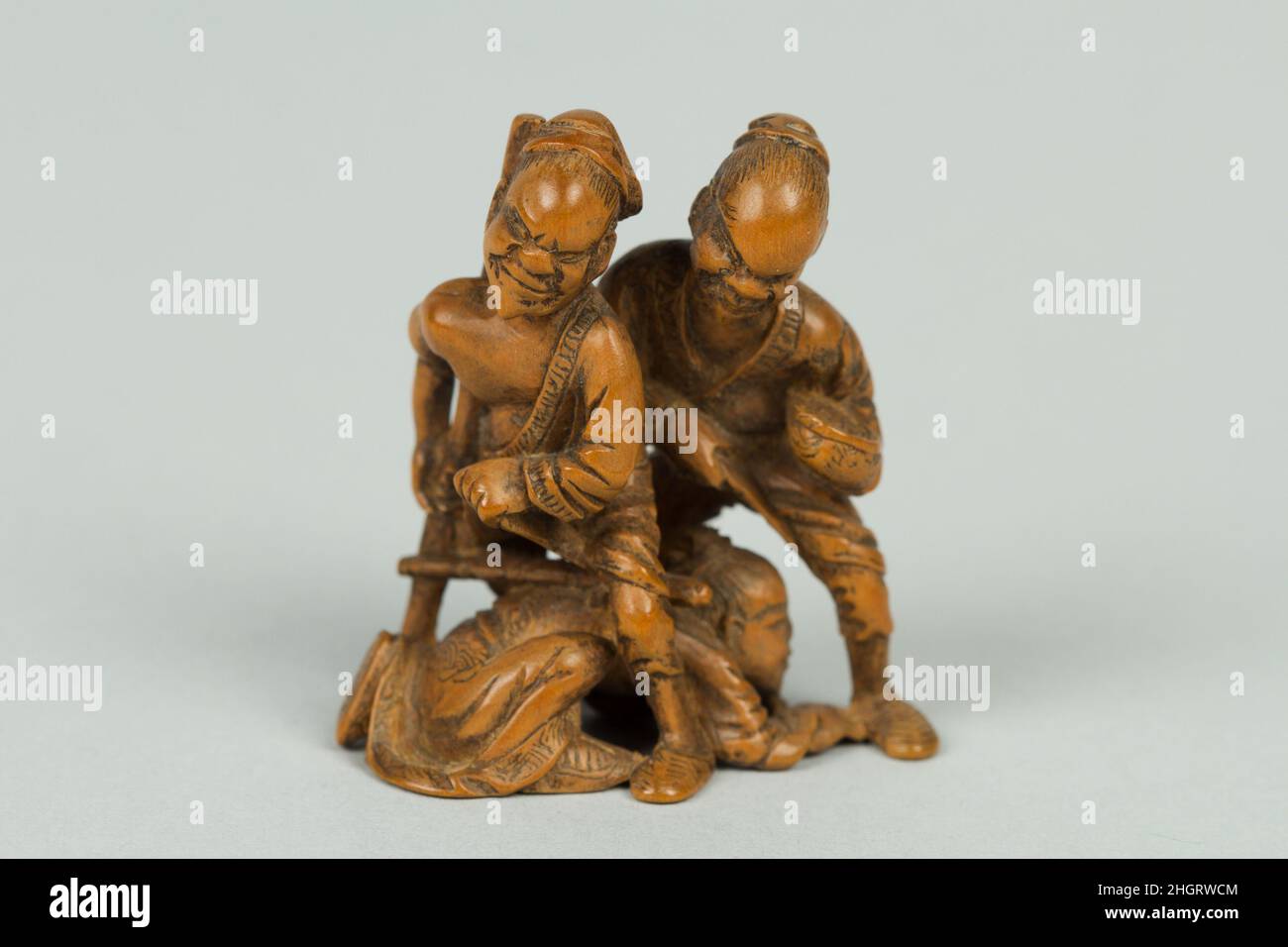 Netsuke of Group of Figures 19th century Japan. Netsuke of Group of ...