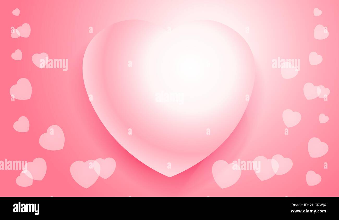 Happy Valentine's day lovely cute background with hearts. Valentine ...