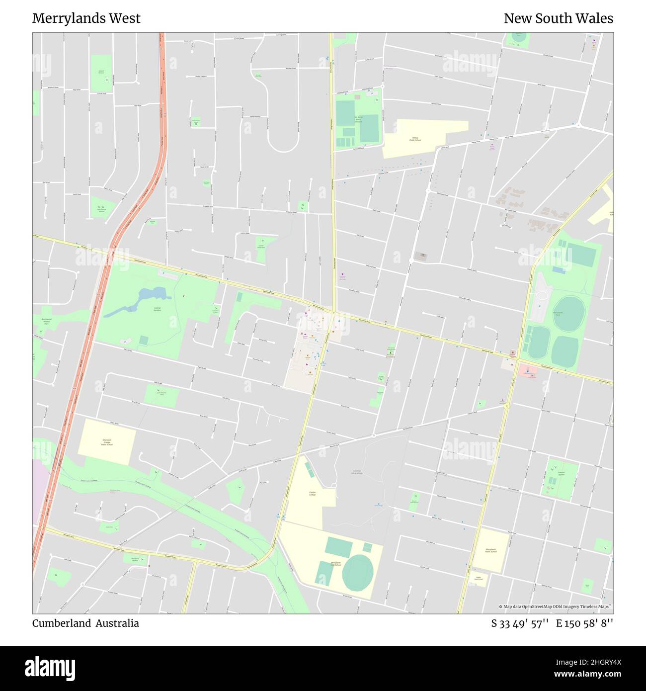 Merrylands West, Cumberland, Australia, New South Wales, S 33 49' 57 ...