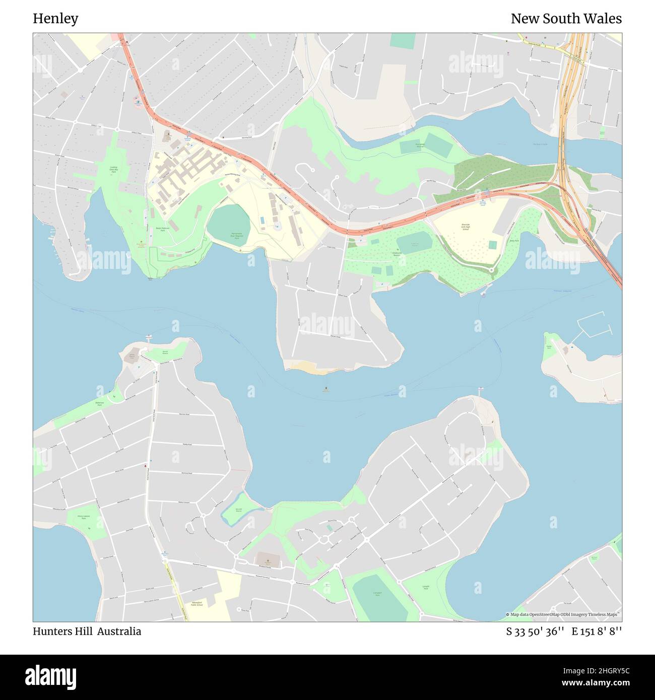 Map of hunters hill hi-res stock photography and images - Alamy