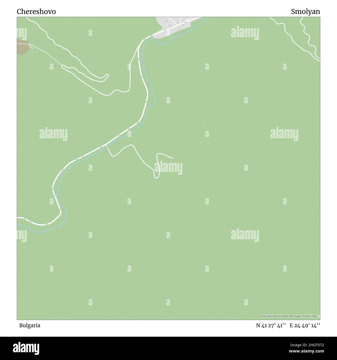 Chereshovo, Bulgaria, Smolyan, N 41 27' 41'', E 24 49' 14'', map ...