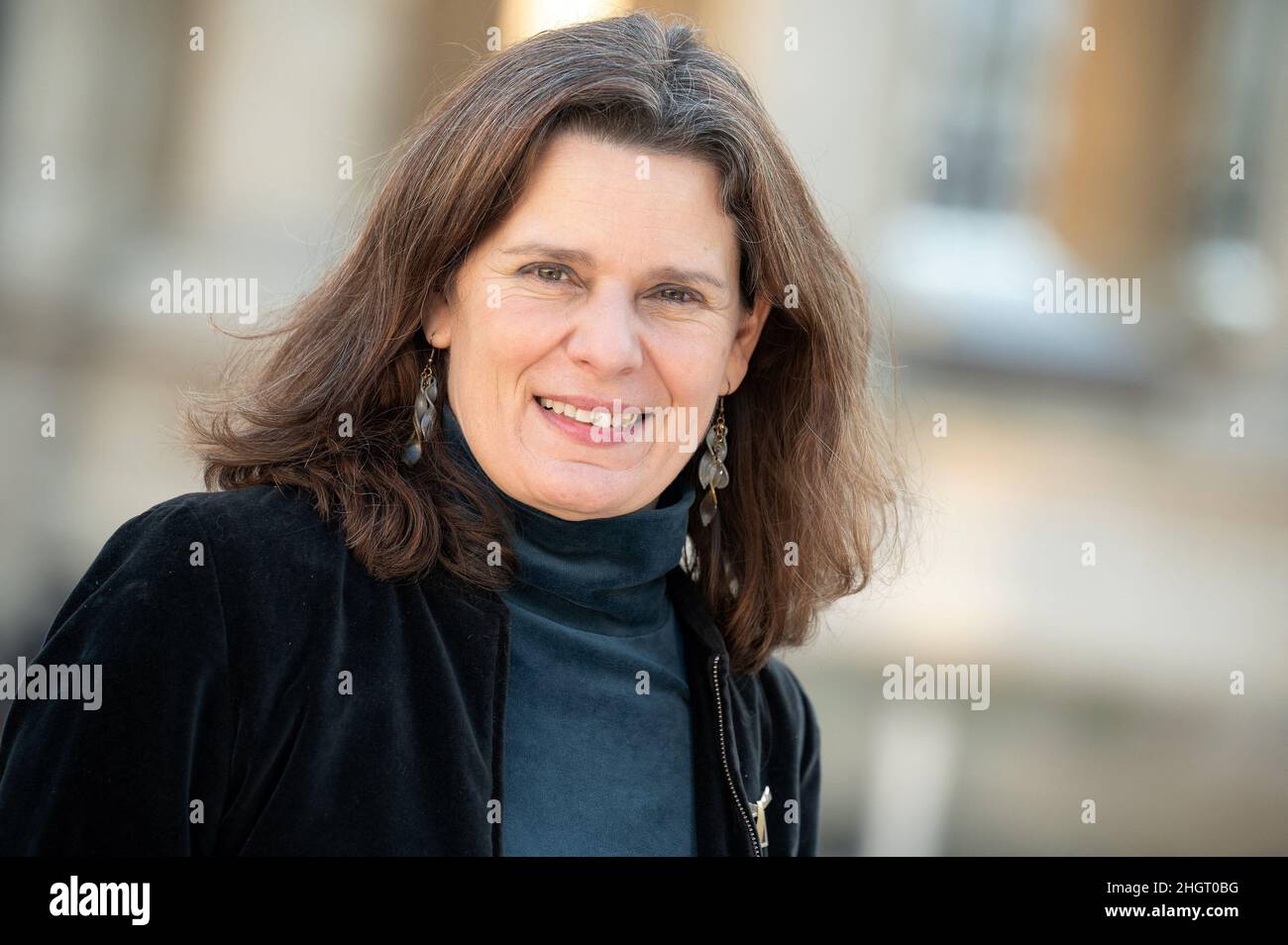 Deputy of the group La Republique en Marche,Fabienne Colboc poses in the garden of National ...