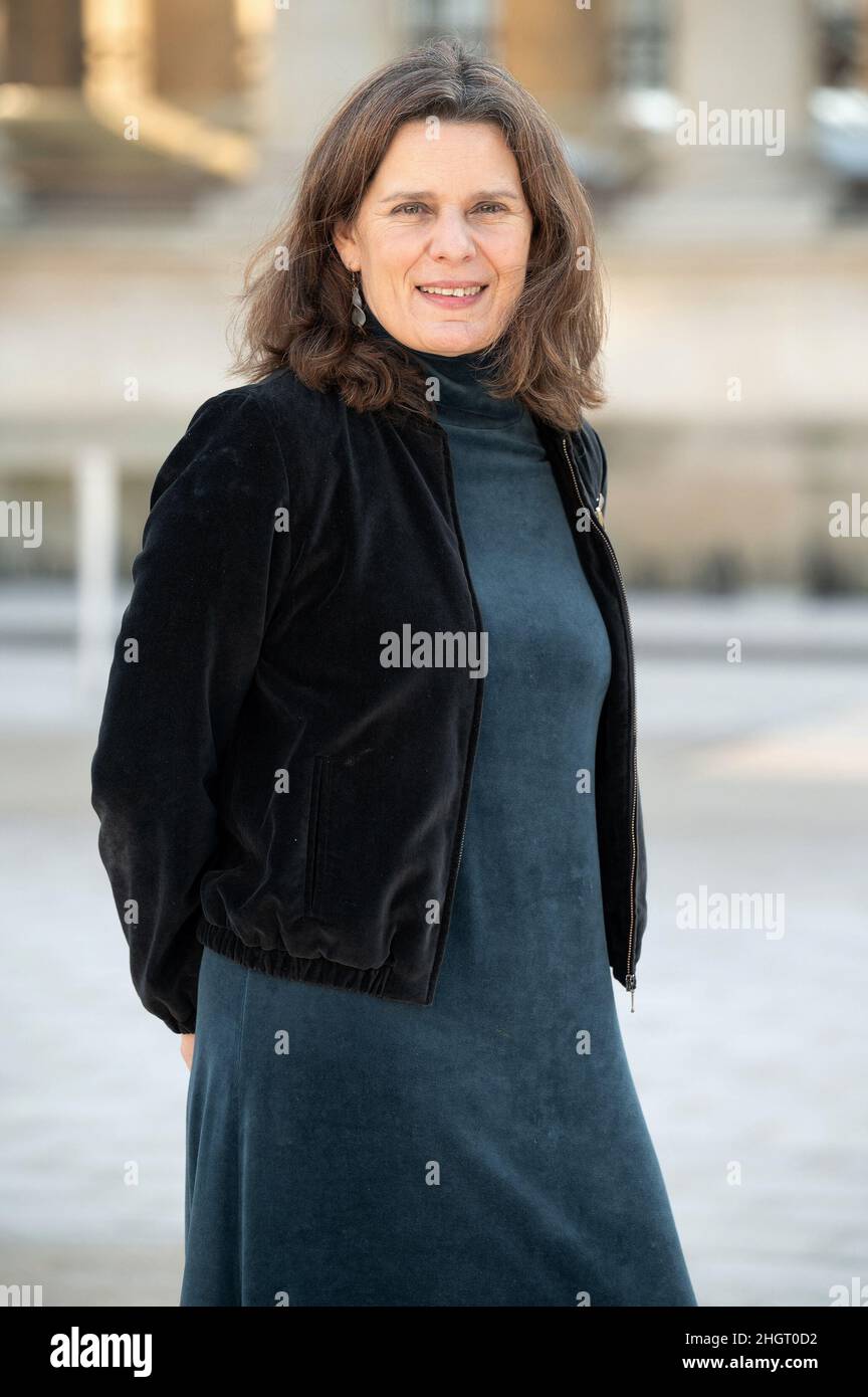 Deputy of the group La Republique en Marche,Fabienne Colboc poses in the garden of National ...