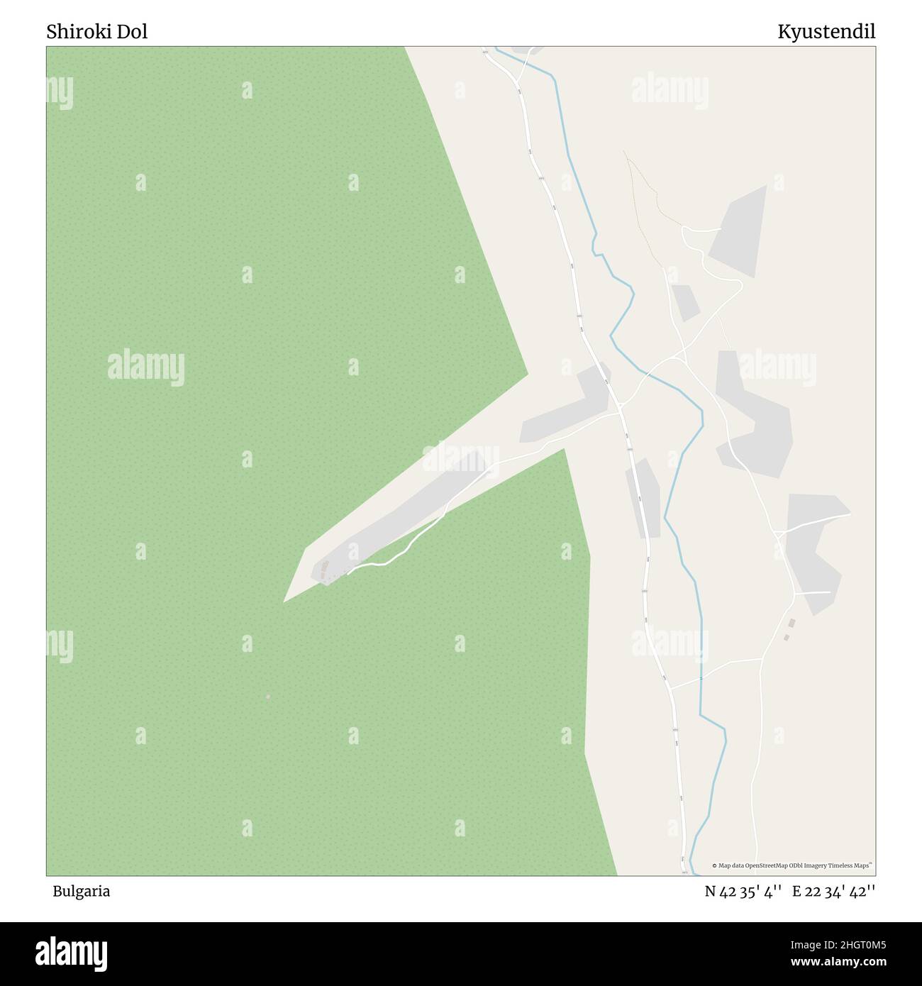 Shiroki Dol, Bulgaria, Kyustendil, N 42 35' 4'', E 22 34' 42'', map ...