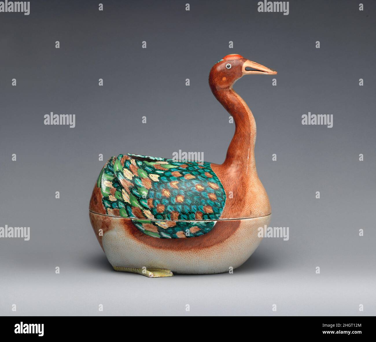 Tureen in the form of a goose ca. 1770 Chinese, made for export This ...