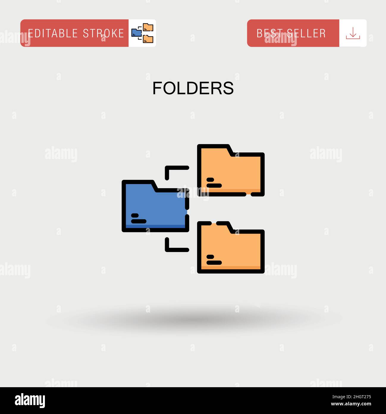 Folders Simple vector icon Stock Vector Image & Art - Alamy