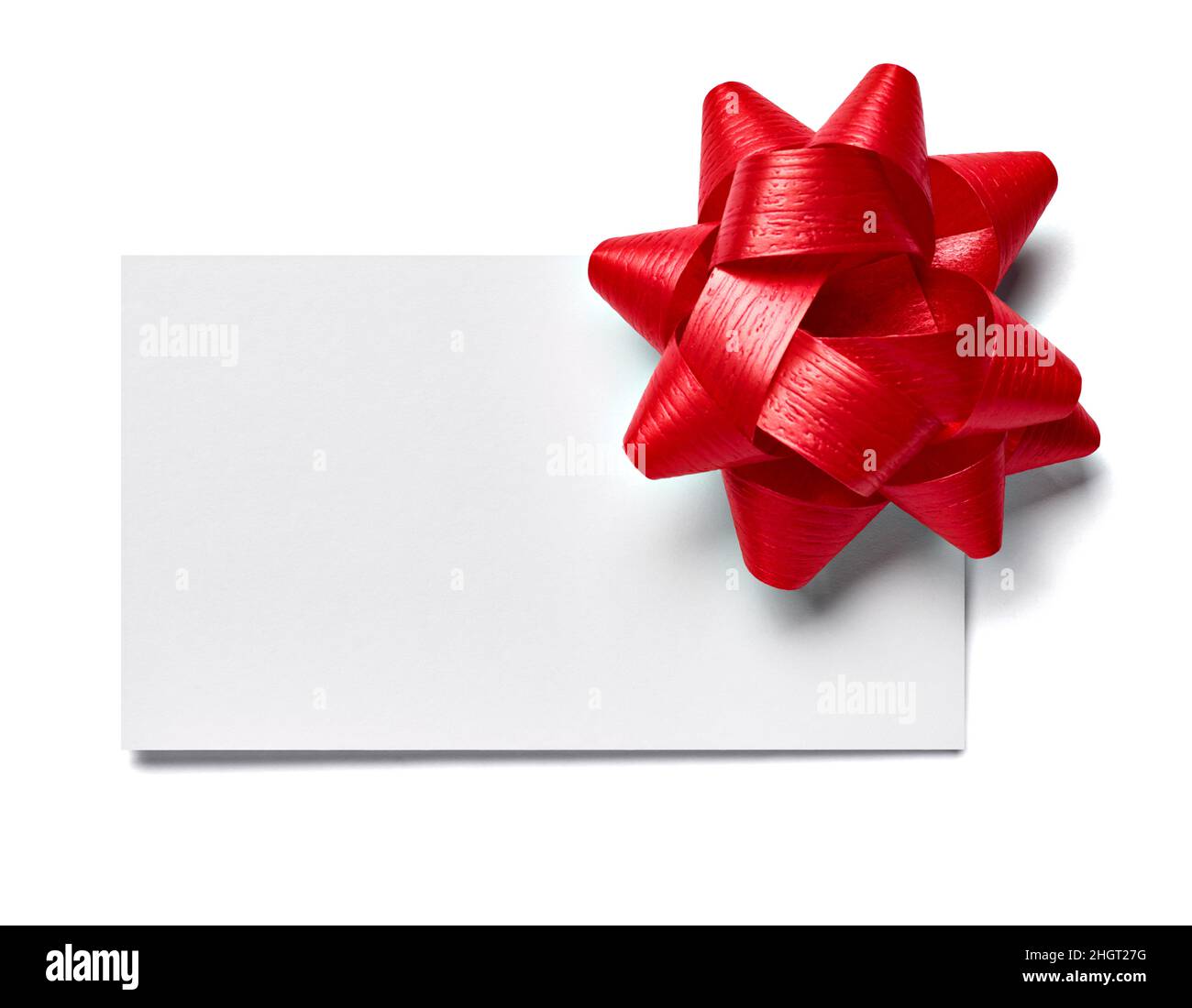 note greeting card red ribbon Stock Photo - Alamy