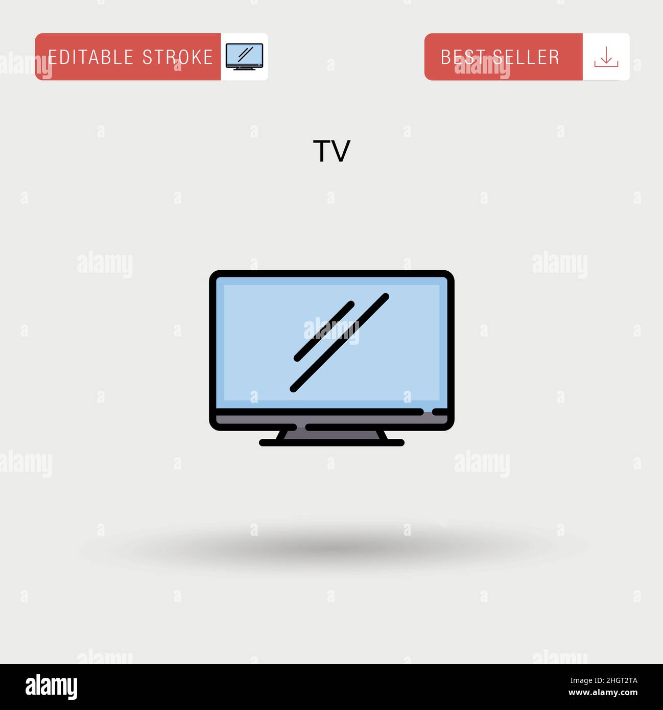 Tv Simple vector icon Stock Vector Image & Art - Alamy