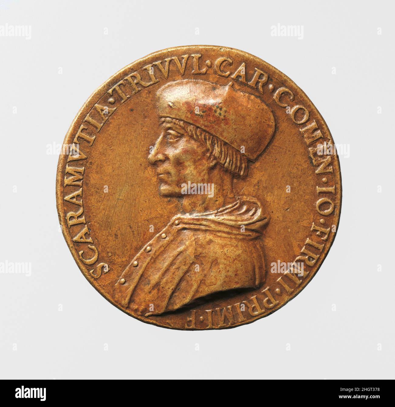 Portrait medal of Scaramuccia Trivulzio (obverse); Prudence (reverse ...